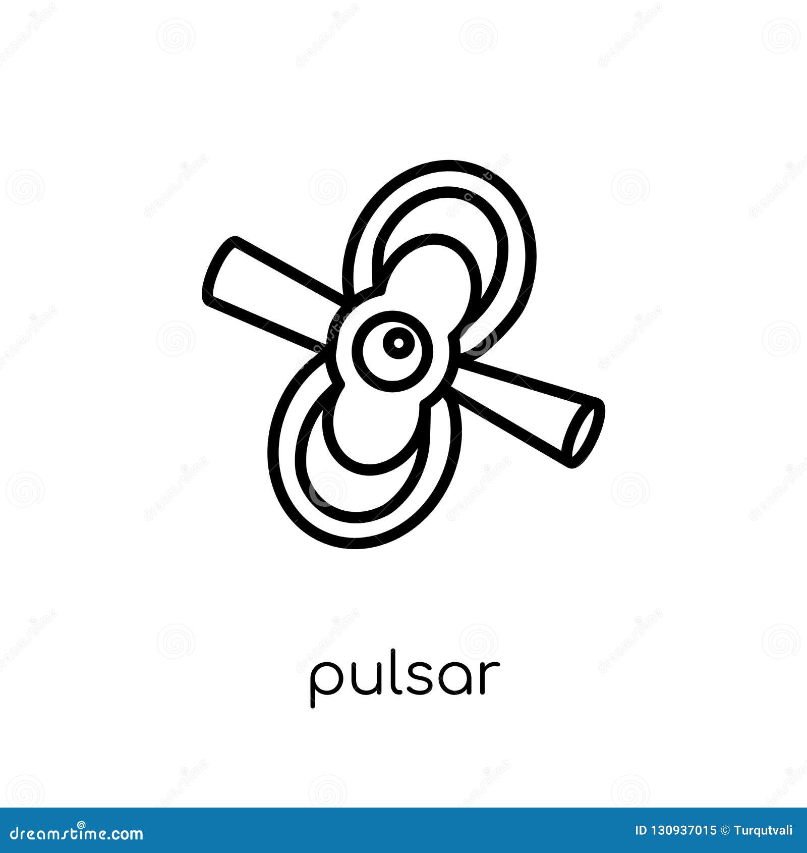 Icono del pulsar ilustración del vector. Ilustración de asteroide ...