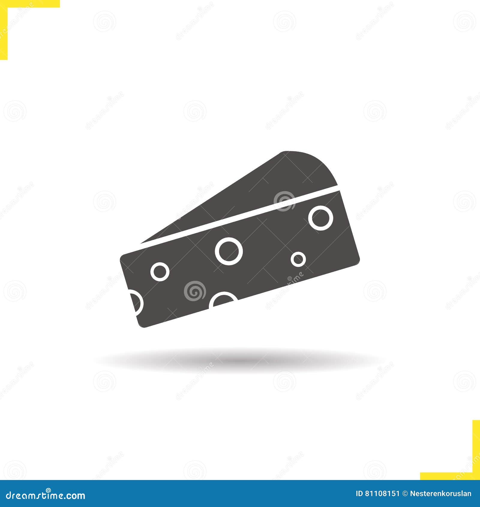 Icono del queso ilustración del vector. Ilustración de negro - 81108151