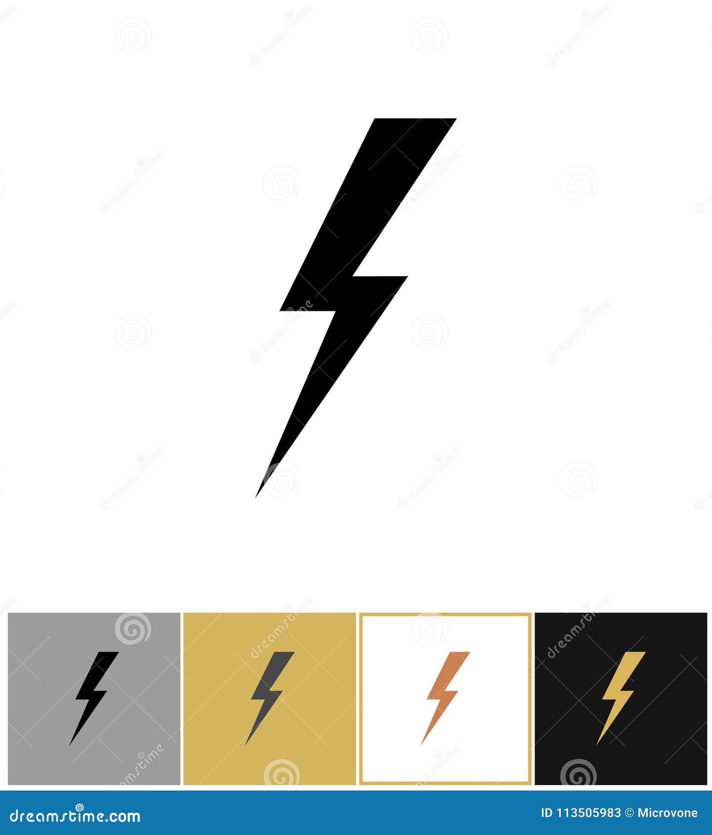 Icono del rayo, flash ilustración del vector. Ilustración de flama ...