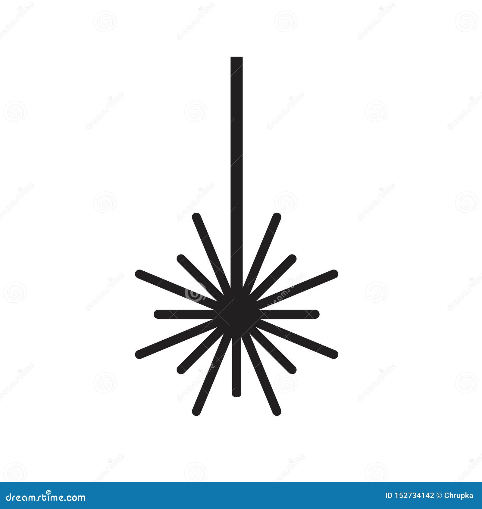 Icono del rayo del laser ilustración del vector. Ilustración de silueta ...