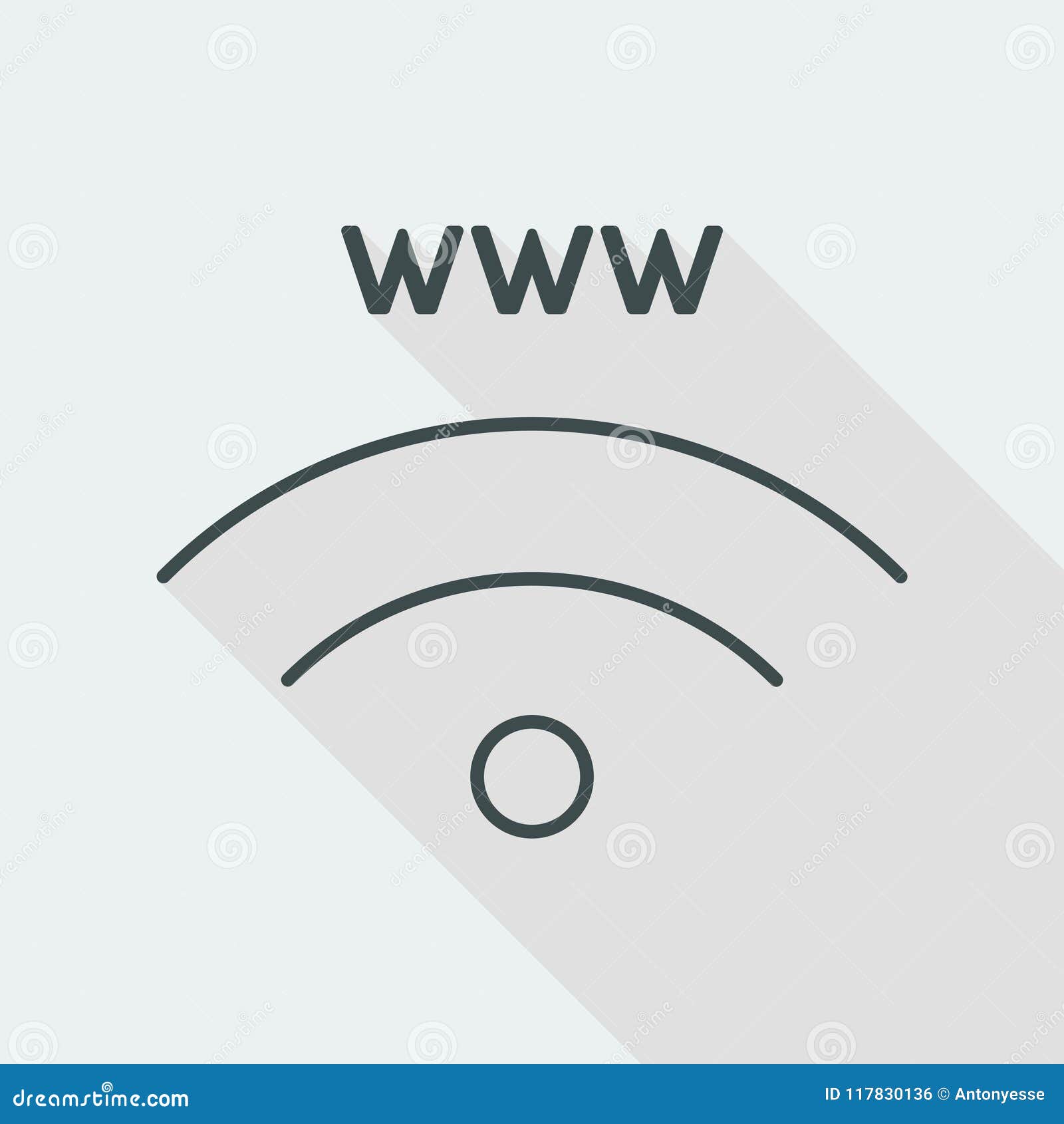 Icono Del ?rea De Internet - Serie Fina Stock de ilustración ...