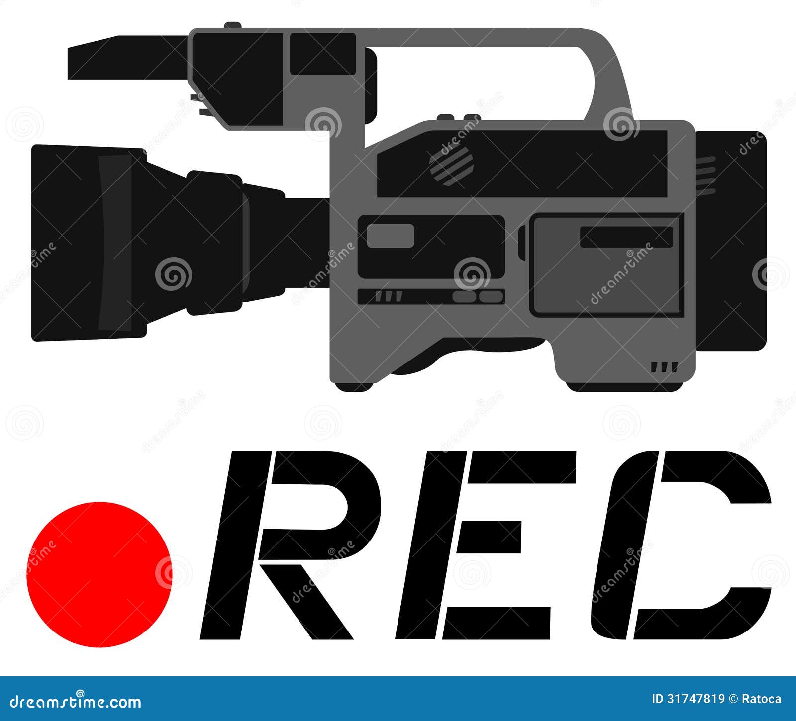 Icono del Rec ilustración del vector. Ilustración de pilar - 31747819