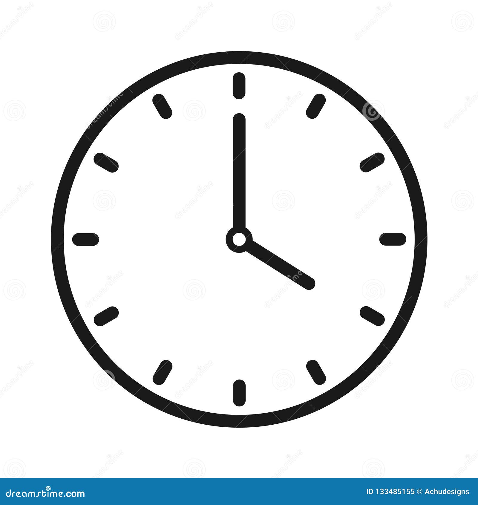 Icono del reloj ilustración del vector. Ilustración de marcar - 133485155