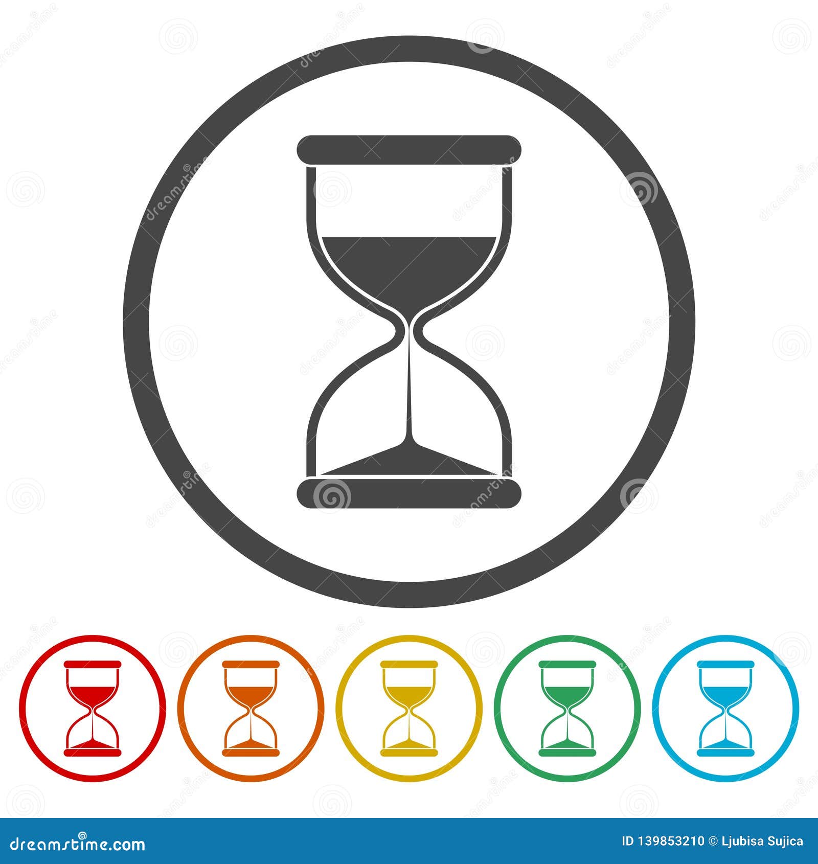 Icono Del Reloj De Arena De La Arena Ilustración del Vector ...