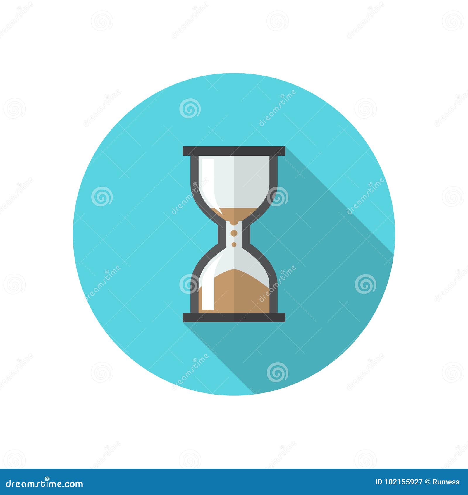 Icono Del Reloj De Arena Del Vector En Estilo Plano Ilustración del ...