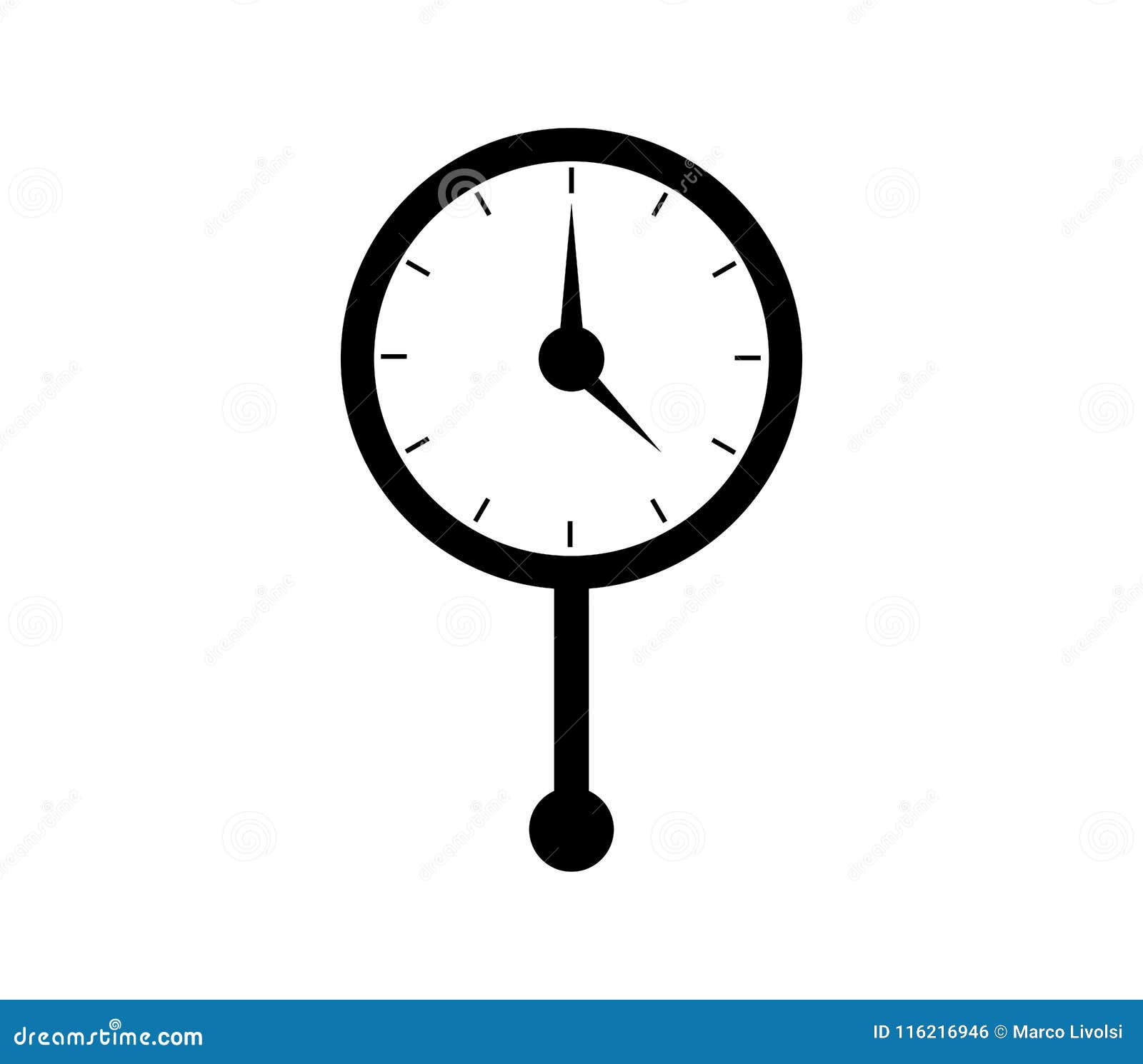 Icono Del Reloj De Péndulo Ilustrado Stock de ilustración - Ilustración ...