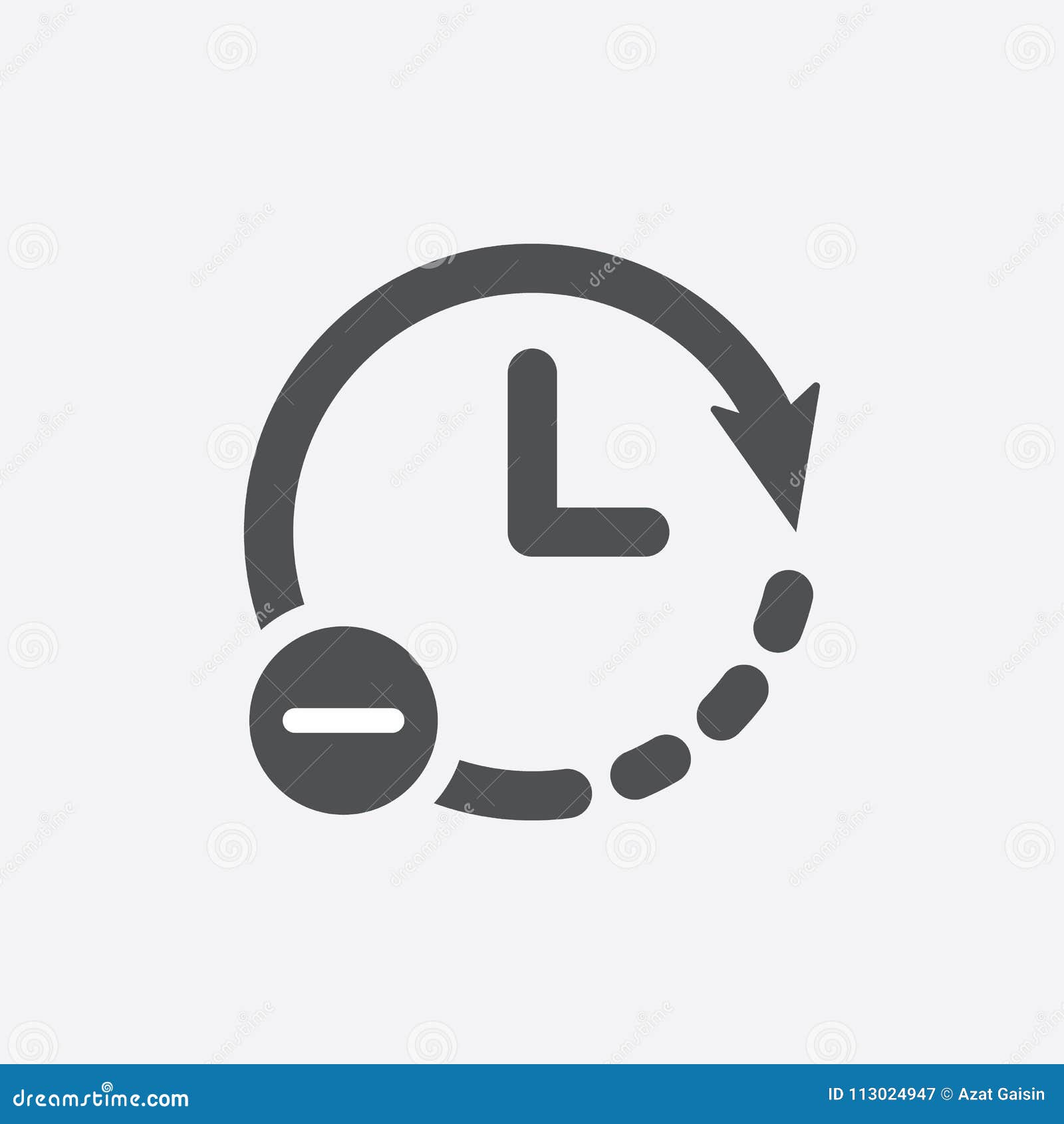 Icono Del Reloj El Tiempo Reduce Vector Simple Del Icono Ilustración ...