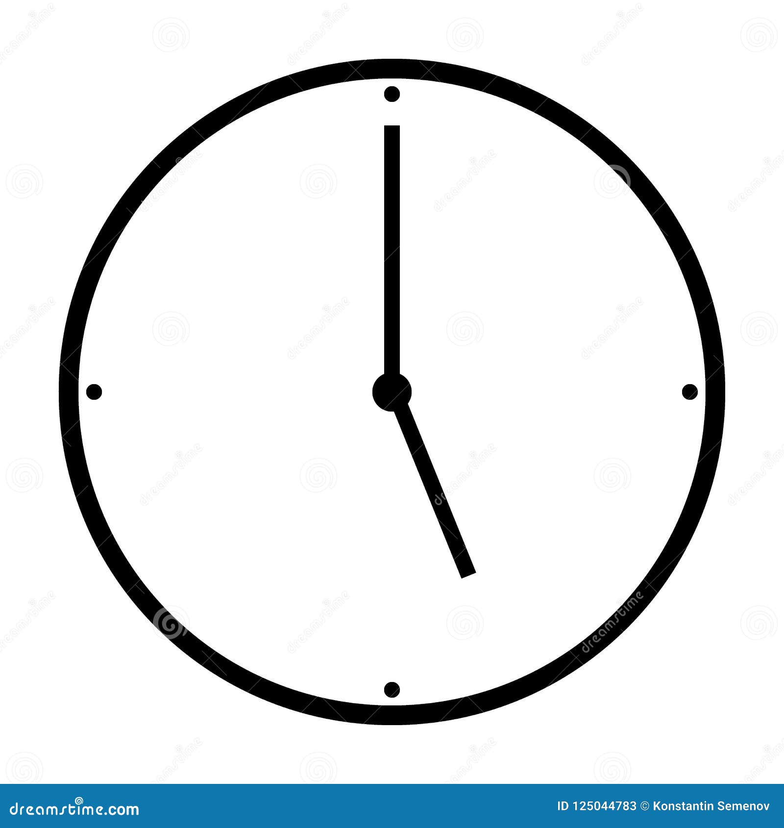 Icono del reloj en blanco stock de ilustración. Ilustración de fondo ...
