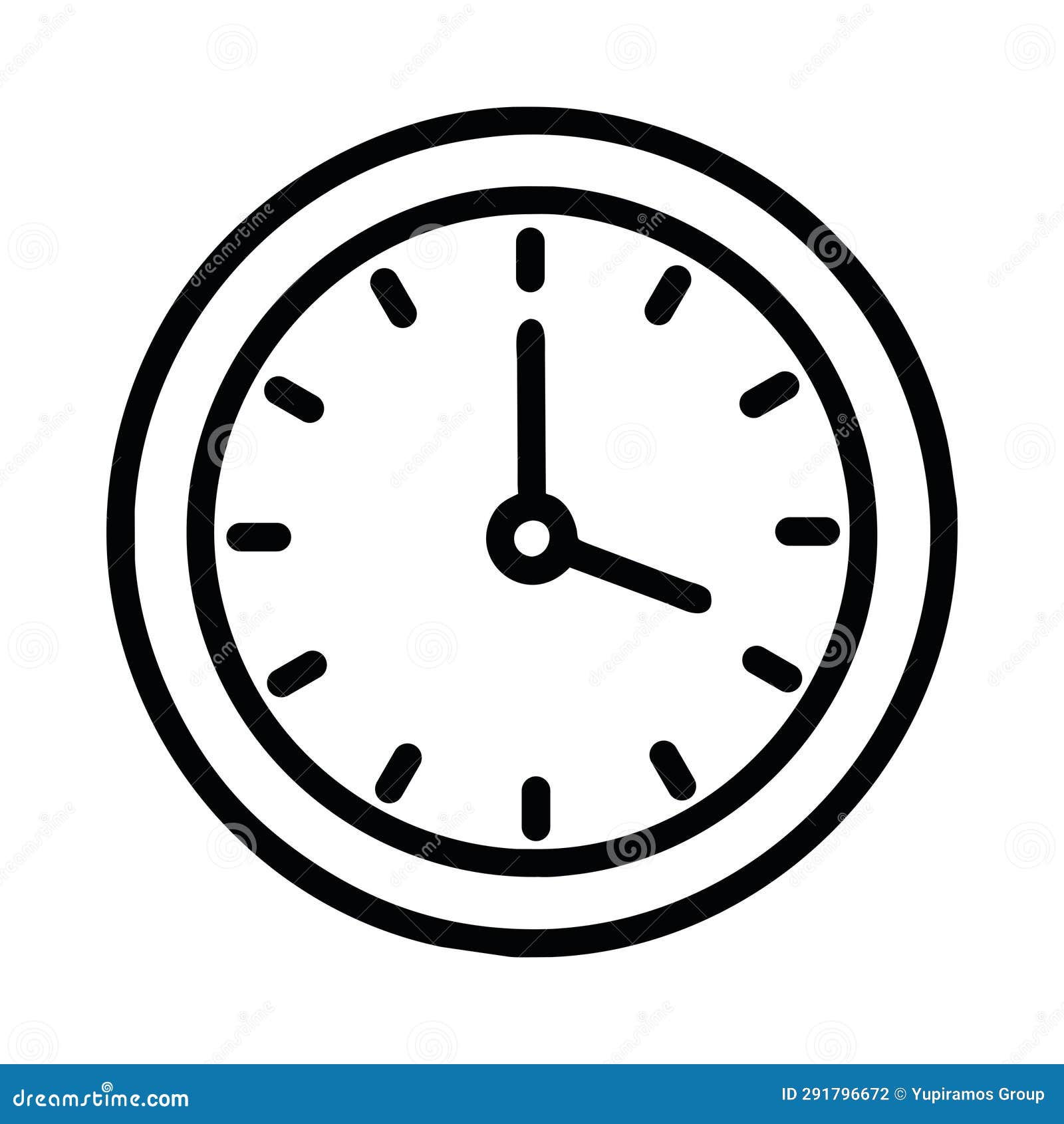 Icono del reloj negro ilustración del vector. Ilustración de negro ...