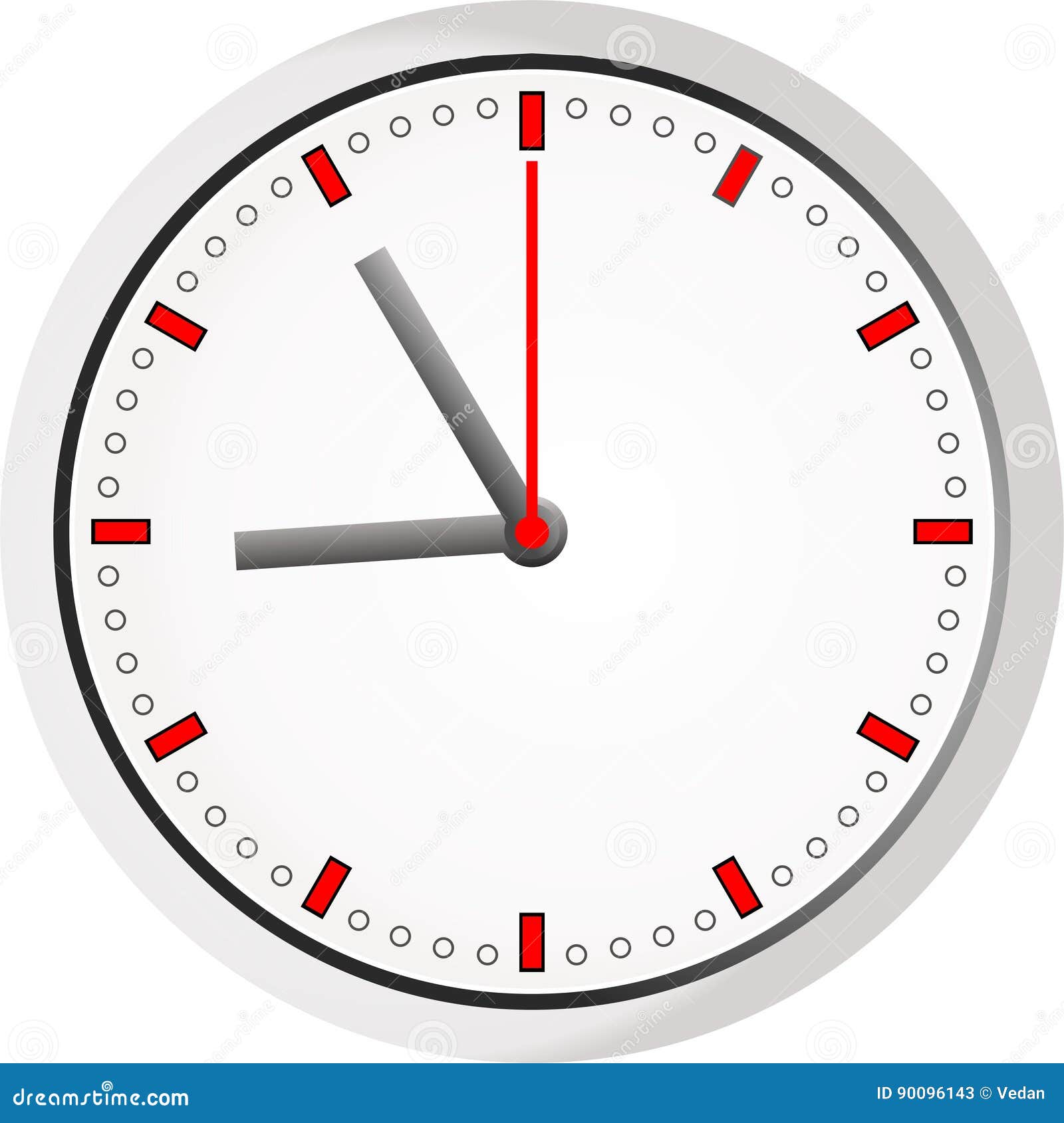 Icono Del Reloj Reloj Simple Del Vector Ilustración del Vector ...
