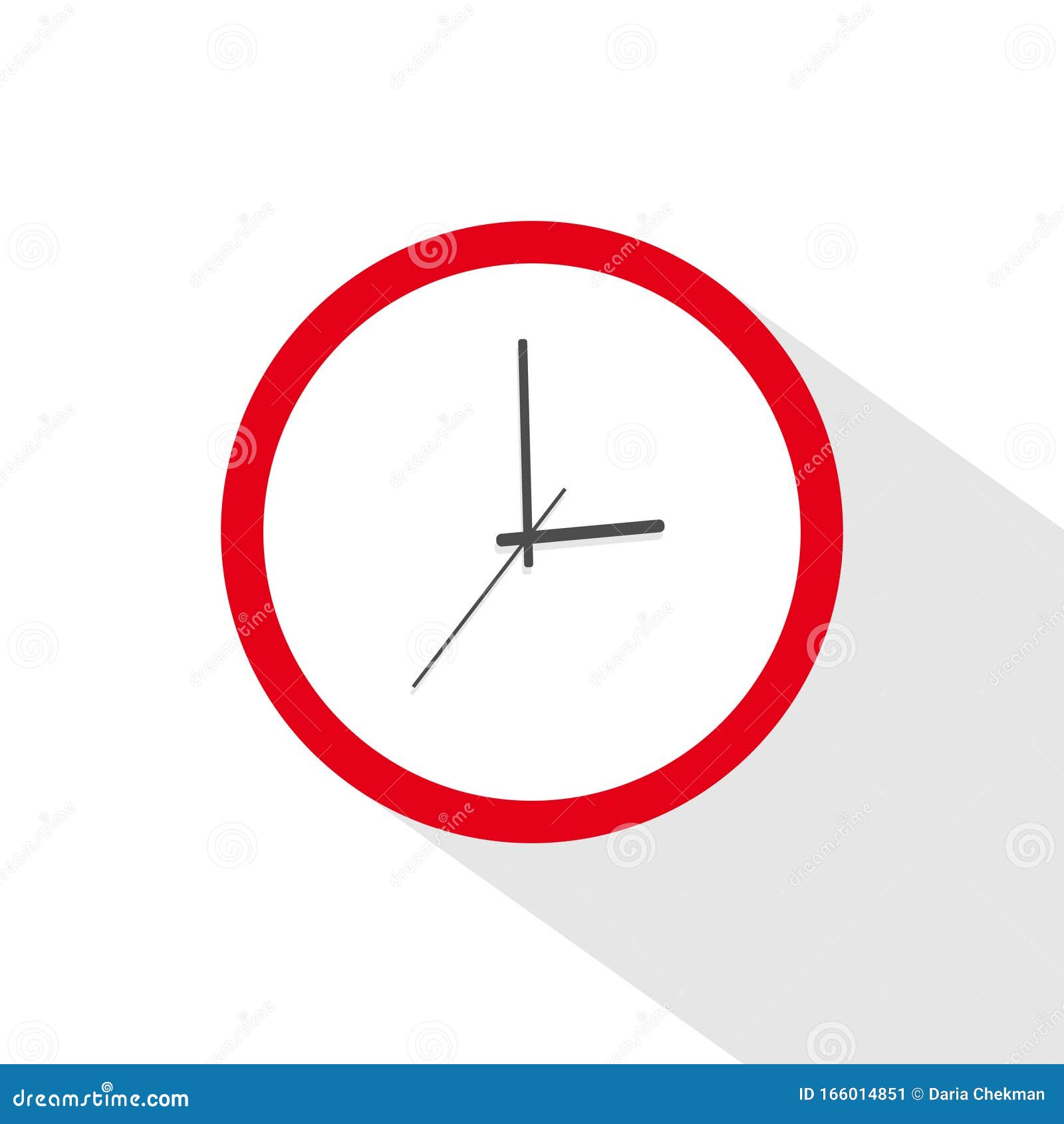 Icono Del Reloj Rojo Vector De Icono De Tiempo Stock de ilustración ...