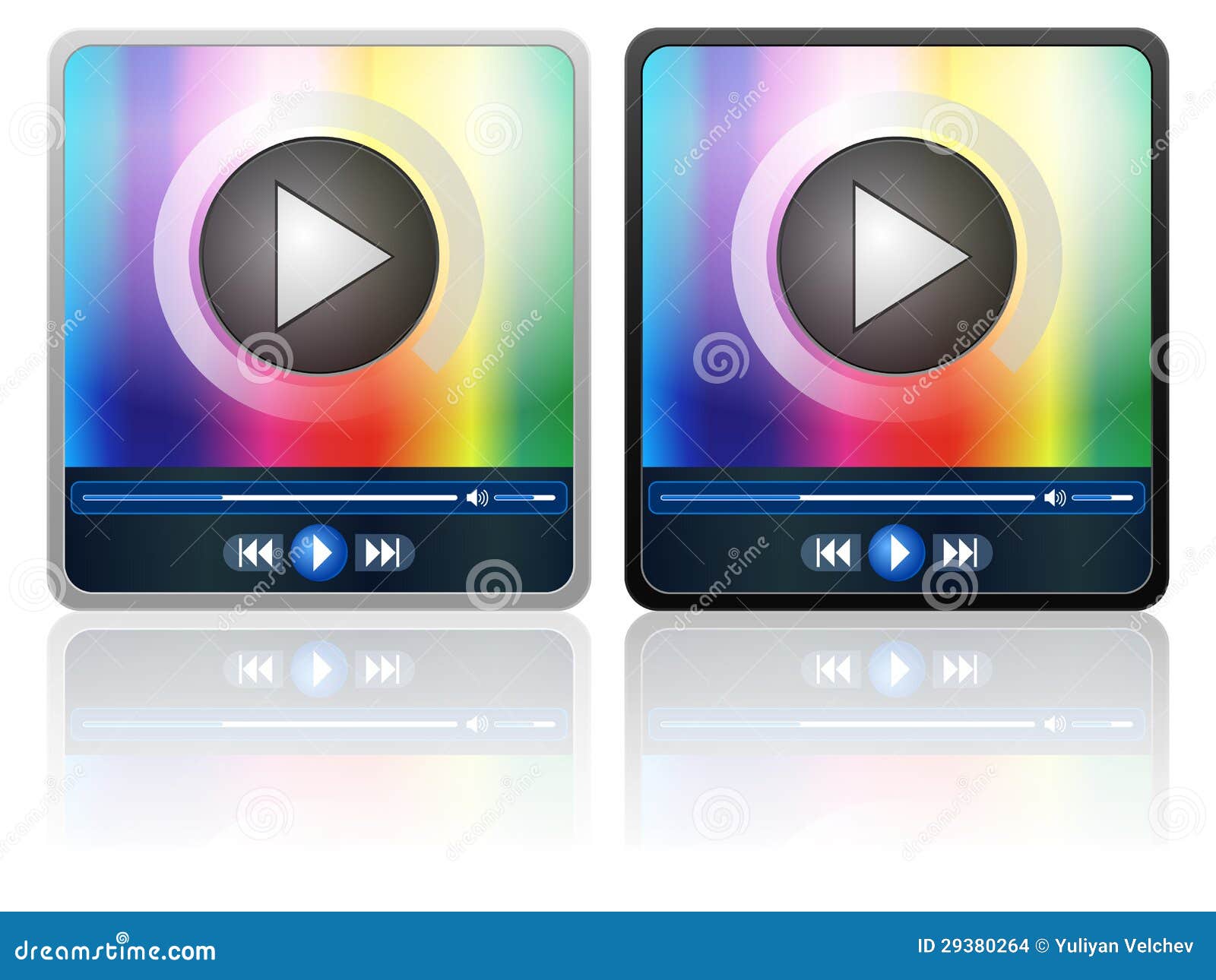 Icono Del Reproductor Multimedia Ilustración del Vector - Ilustración ...