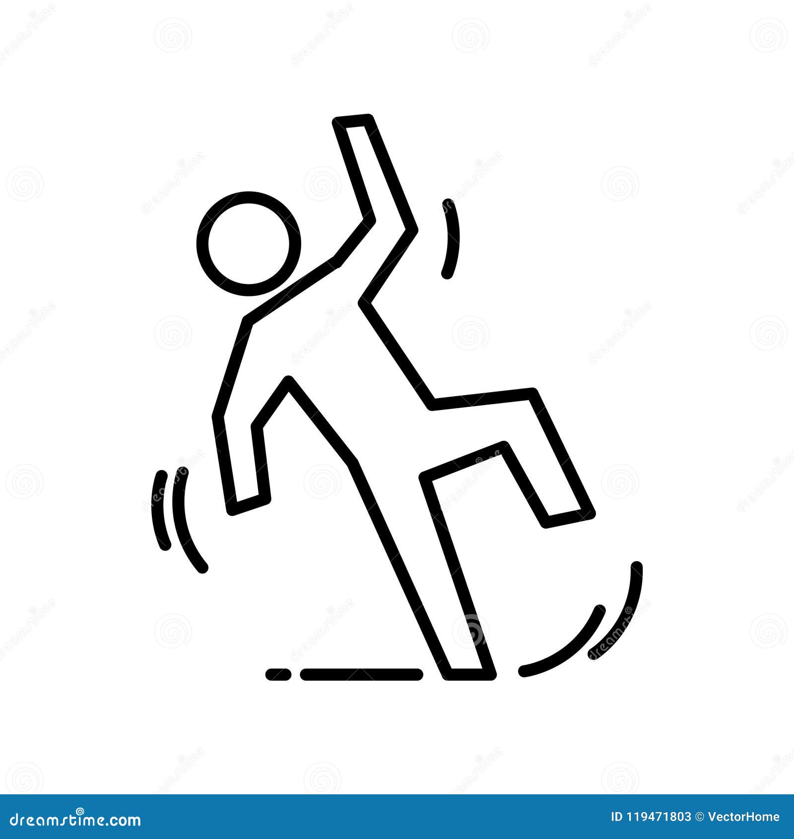 Icono Del Resbalón, Ejemplo Del Vector Ilustración del Vector ...