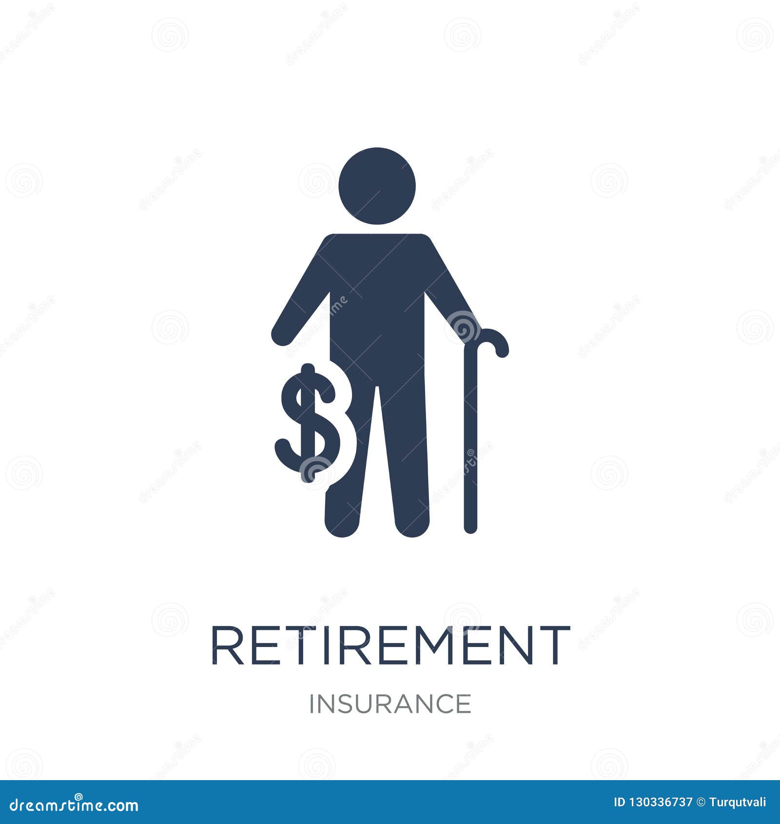 Icono Del Retiro Icono Plano De Moda Del Retiro Del Vector En El CCB ...