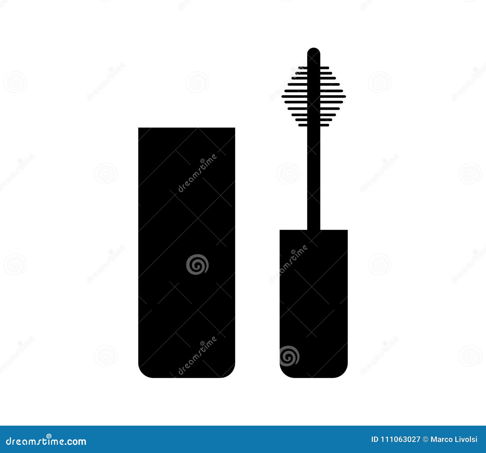 Icono del rimel stock de ilustración. Ilustración de maquillaje - 111063027