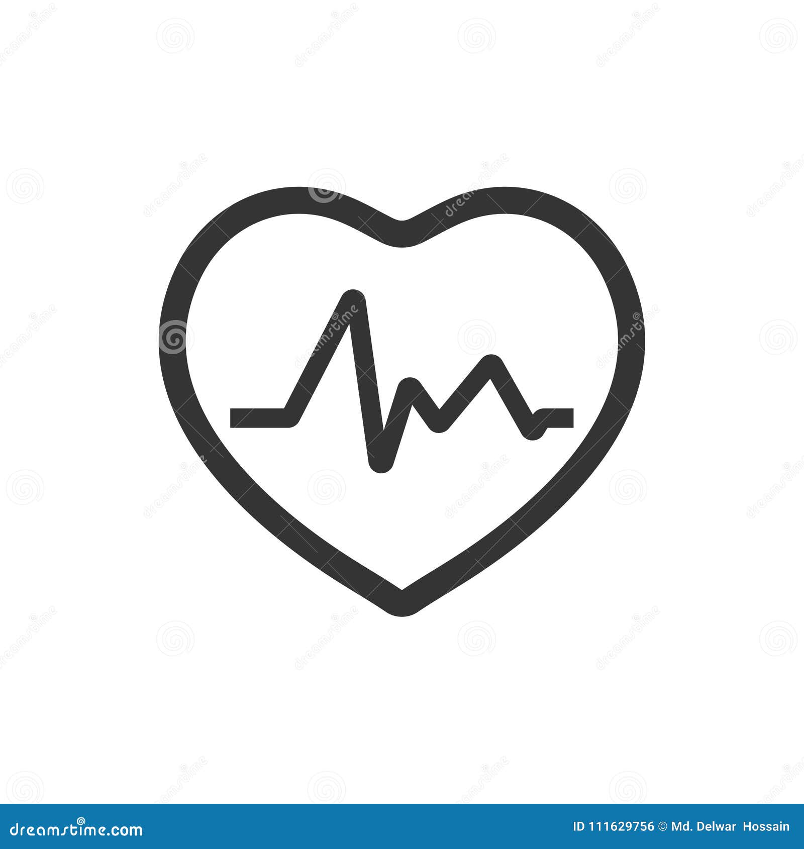 Icono del ritmo cardíaco ilustración del vector. Ilustración de salud ...