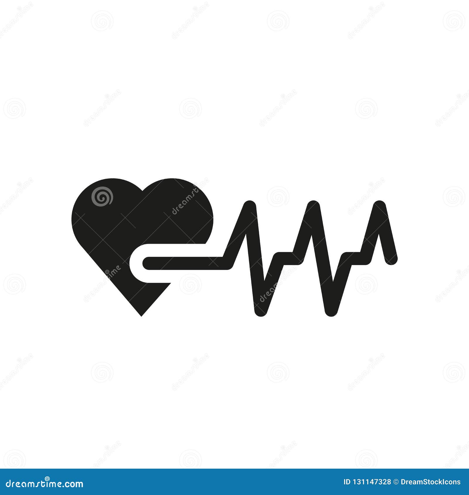 Icono del ritmo cardíaco ilustración del vector. Ilustración de prueba ...