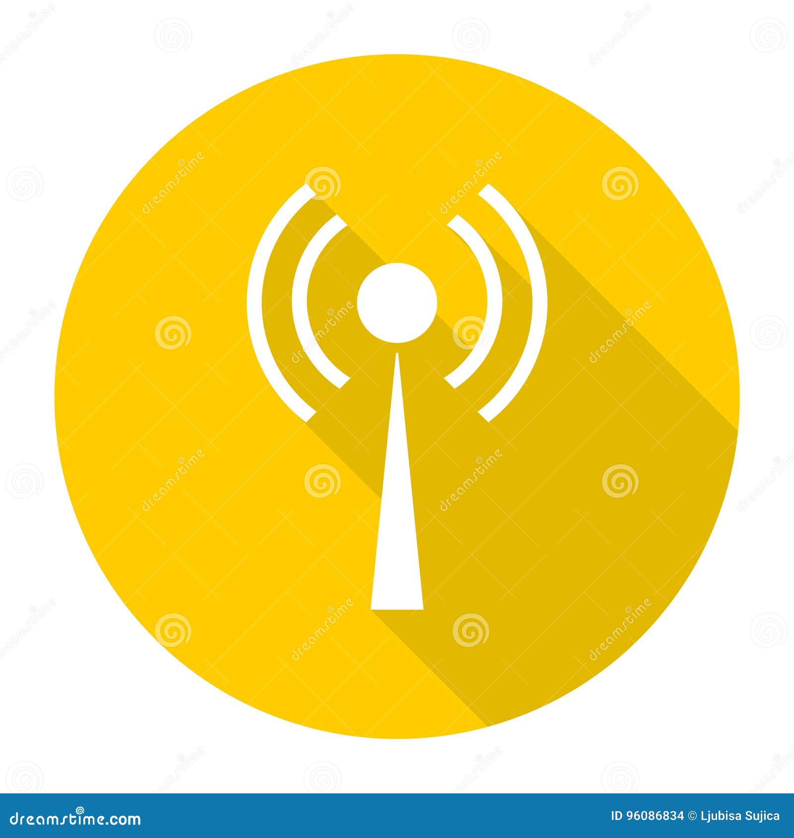 Icono Del Router Con La Sombra Larga Ilustración del Vector ...