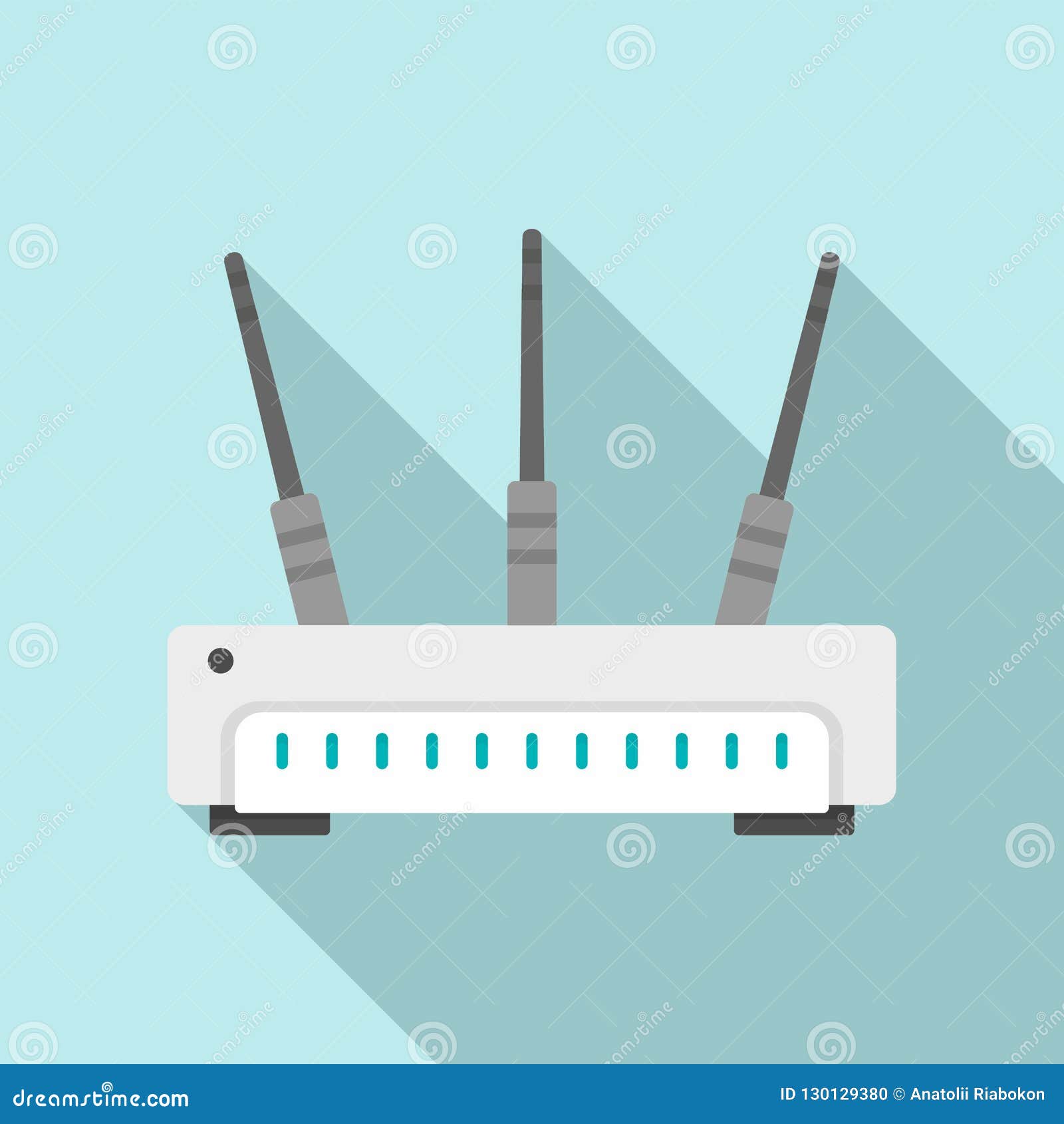 Icono Del Router De Wifi, Estilo Plano Ilustración del Vector ...