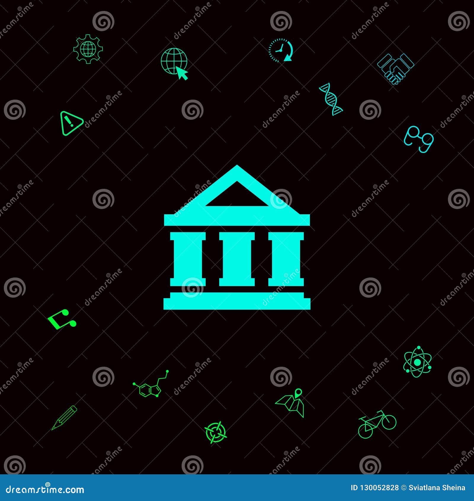 Icono Del Símbolo Del Banco Ilustración del Vector - Ilustración de ...