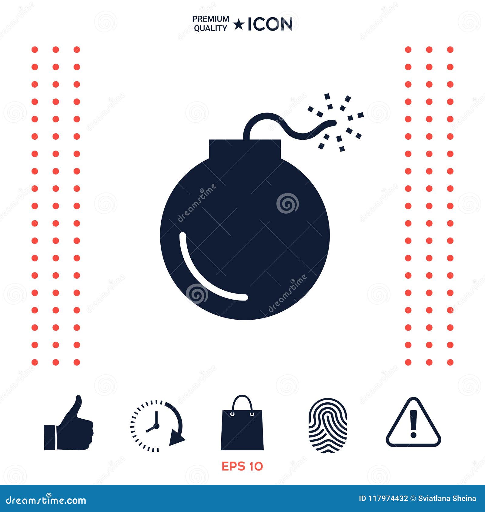 Icono Del Símbolo De La Bomba Ilustración del Vector - Ilustración de ...