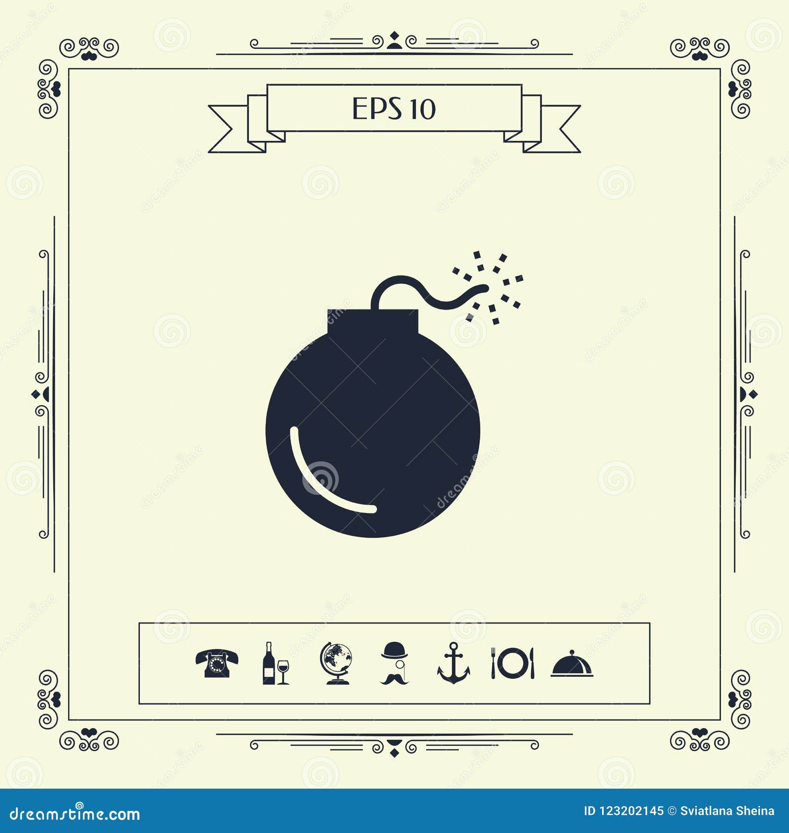 Icono Del Símbolo De La Bomba Ilustración del Vector - Ilustración de ...