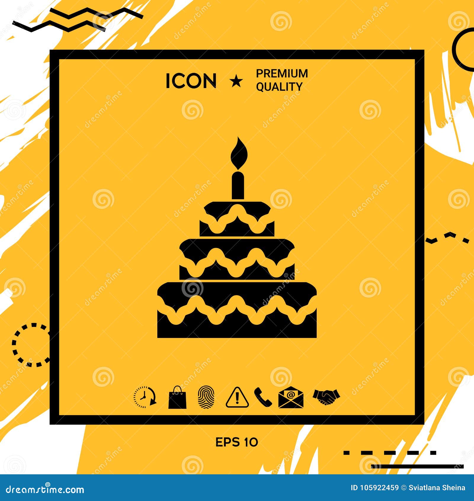 Icono Del Símbolo De La Torta Ilustración del Vector - Ilustración de ...