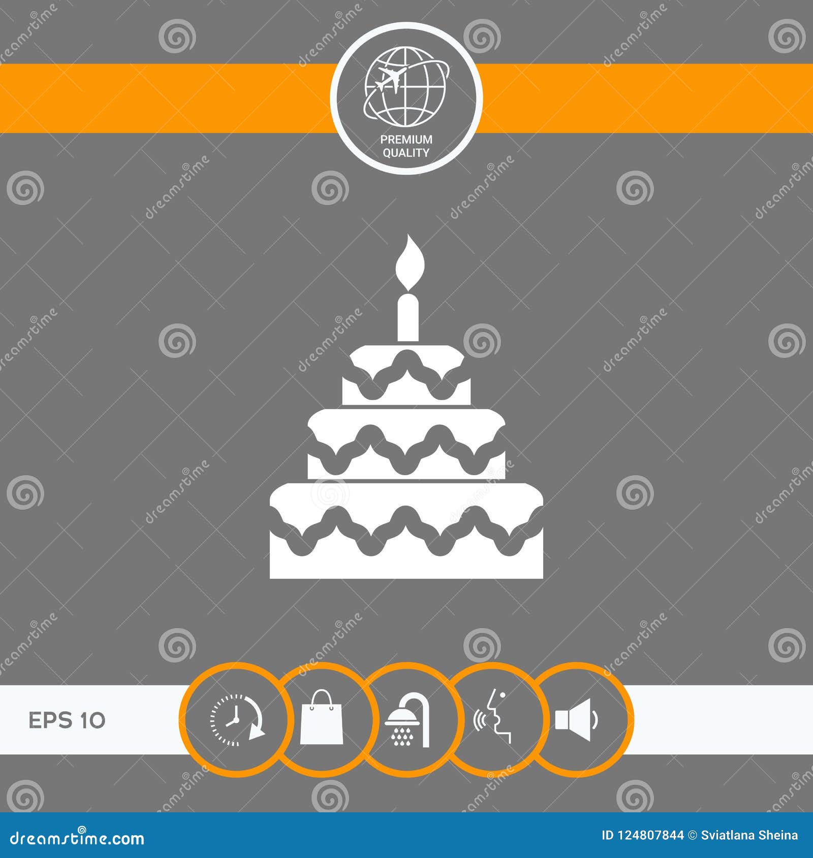 Icono Del Símbolo De La Torta Ilustración del Vector - Ilustración de ...