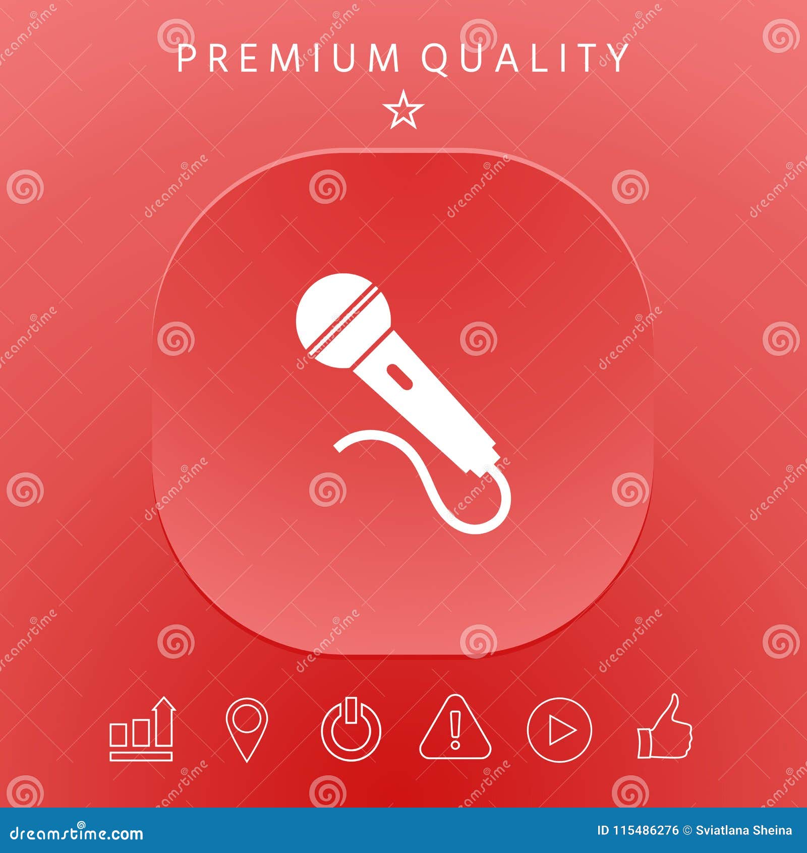 Icono Del Símbolo Del Micrófono Ilustración del Vector - Ilustración de ...