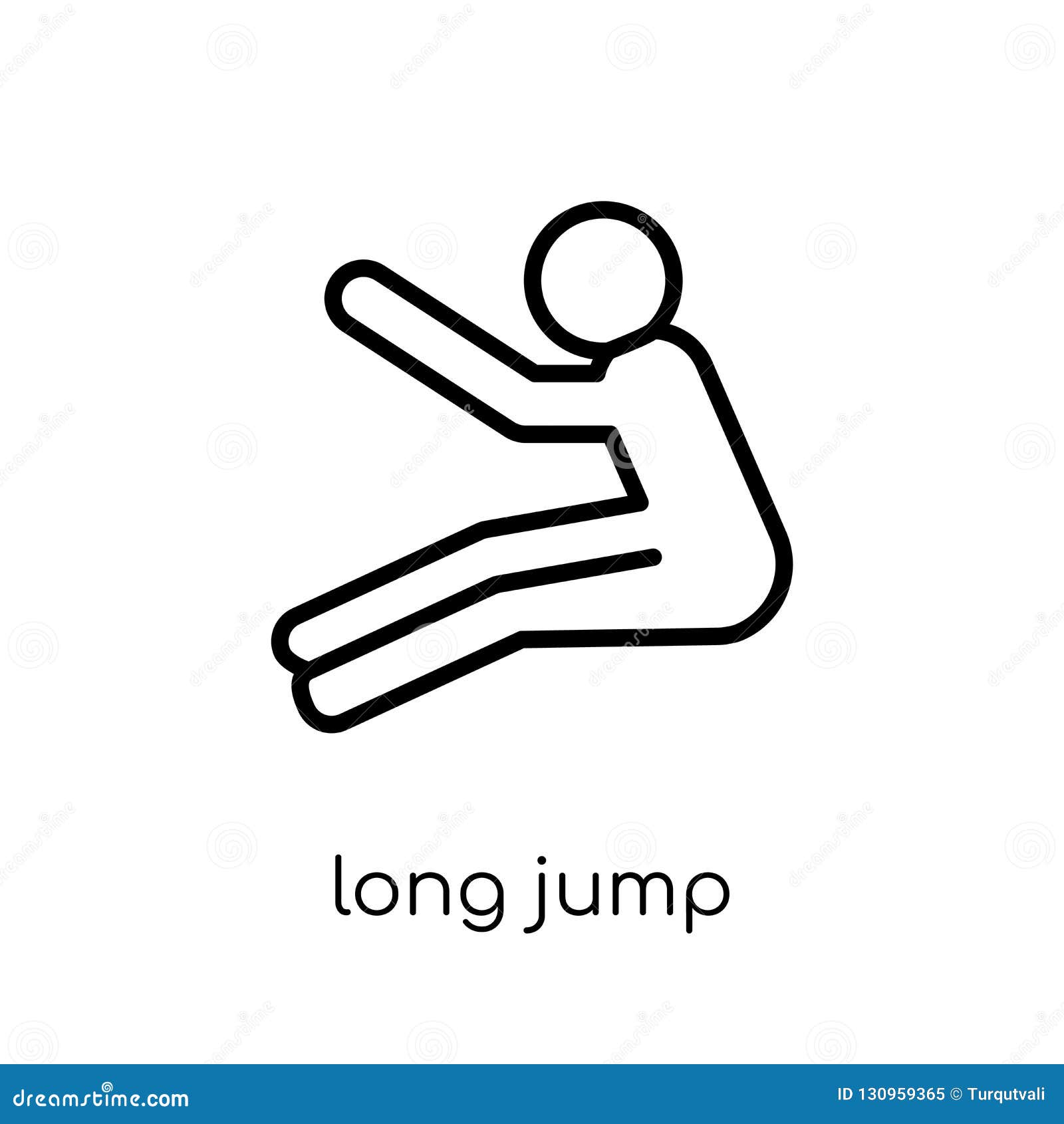 Icono Del Salto De Longitud Icono Linear Plano Moderno De Moda Del ...