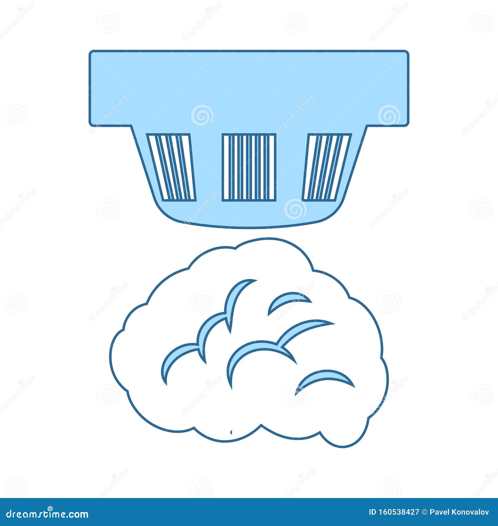 Icono del sensor de humo ilustración del vector. Ilustración de ...