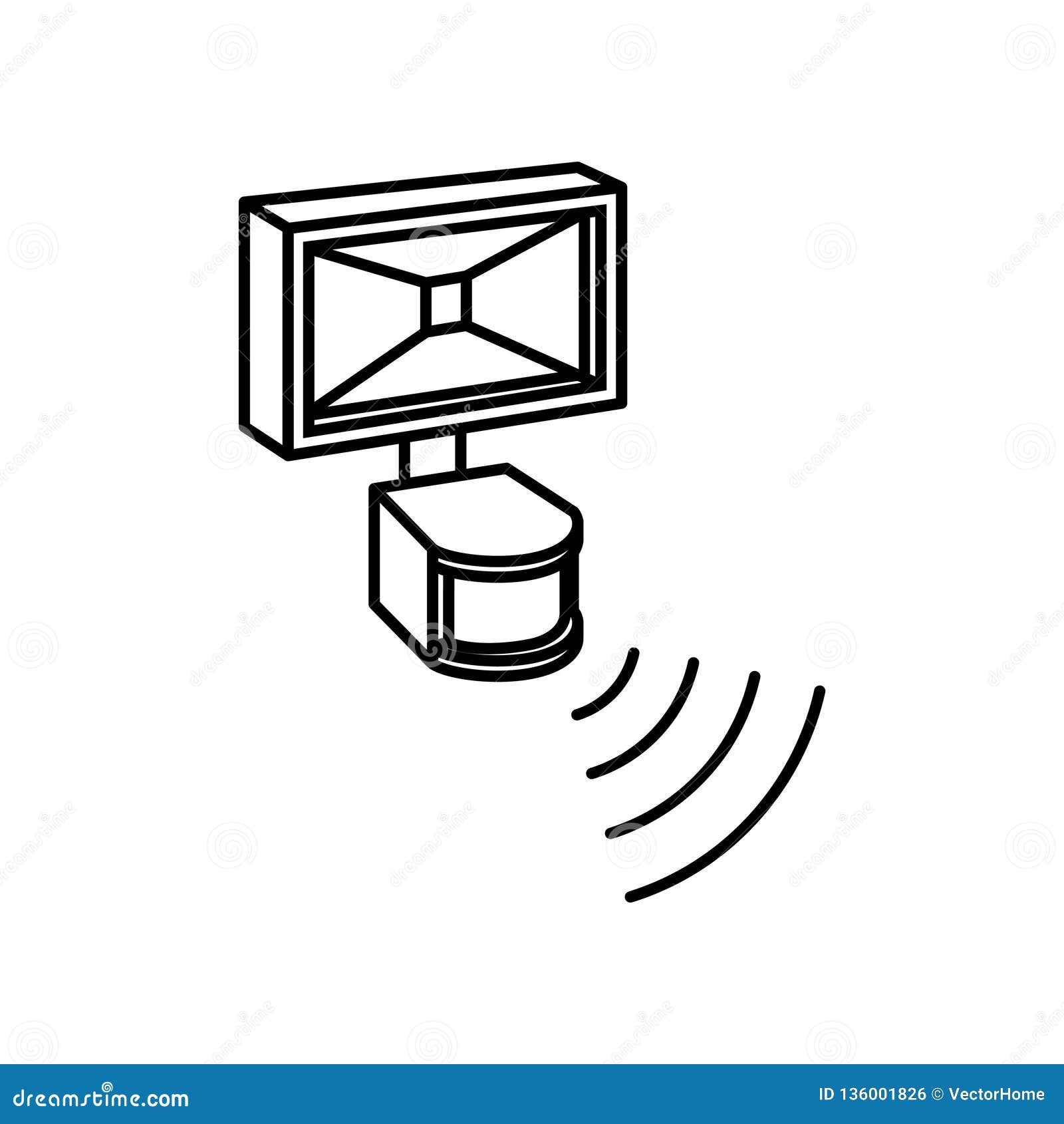 Icono Del Sensor De Movimiento, Ejemplo Del Vector Ilustración del ...
