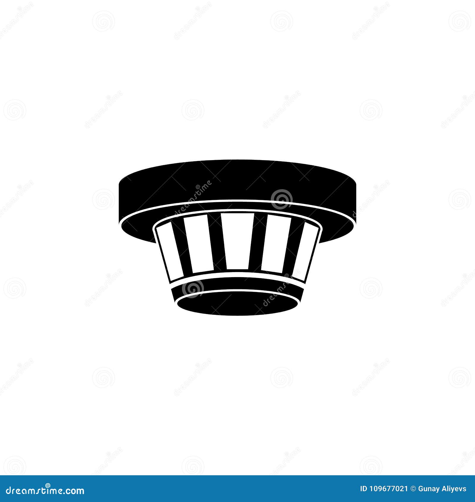 Icono Del Sensor Del Humo Icono Del Elemento Del Bombero Stock de ...