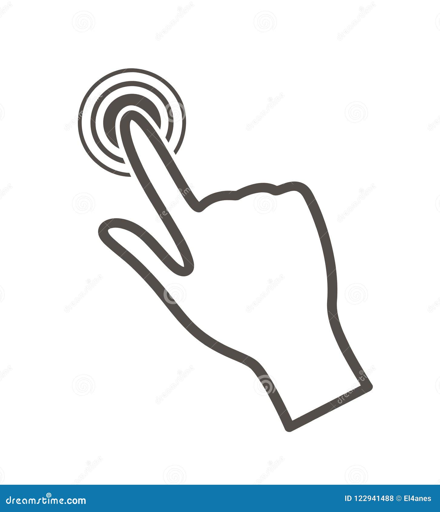 Icono Del Sensor Del Tacto De La Mano Ilustración del Vector ...