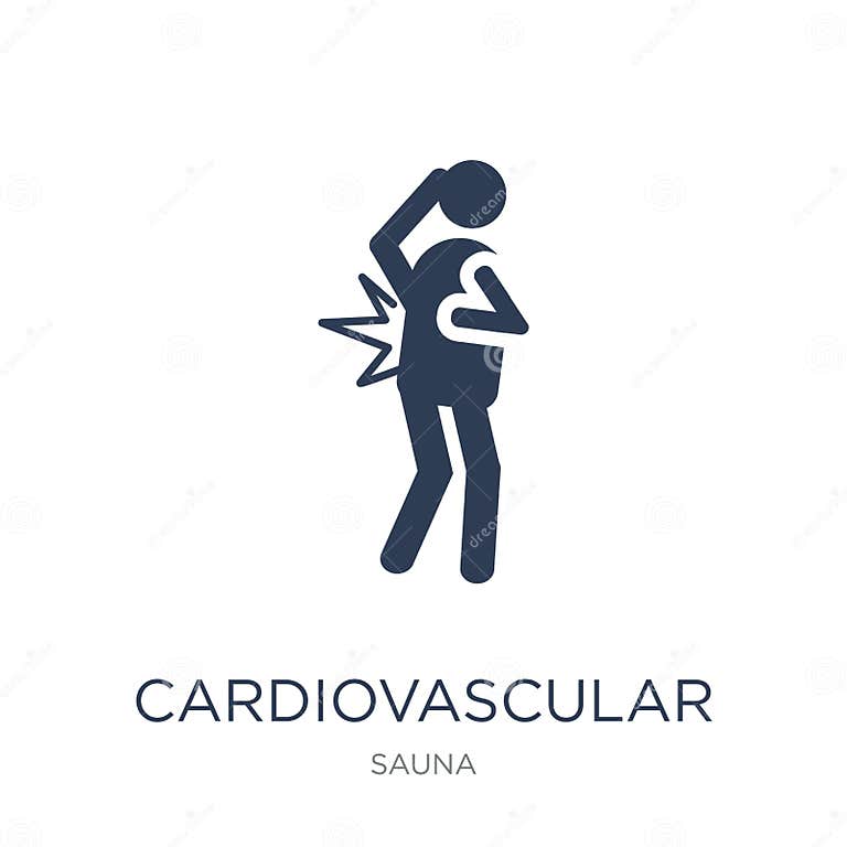 Icono Del Sistema Cardiovascular Sy Cardiovascular Del Vector Plano De