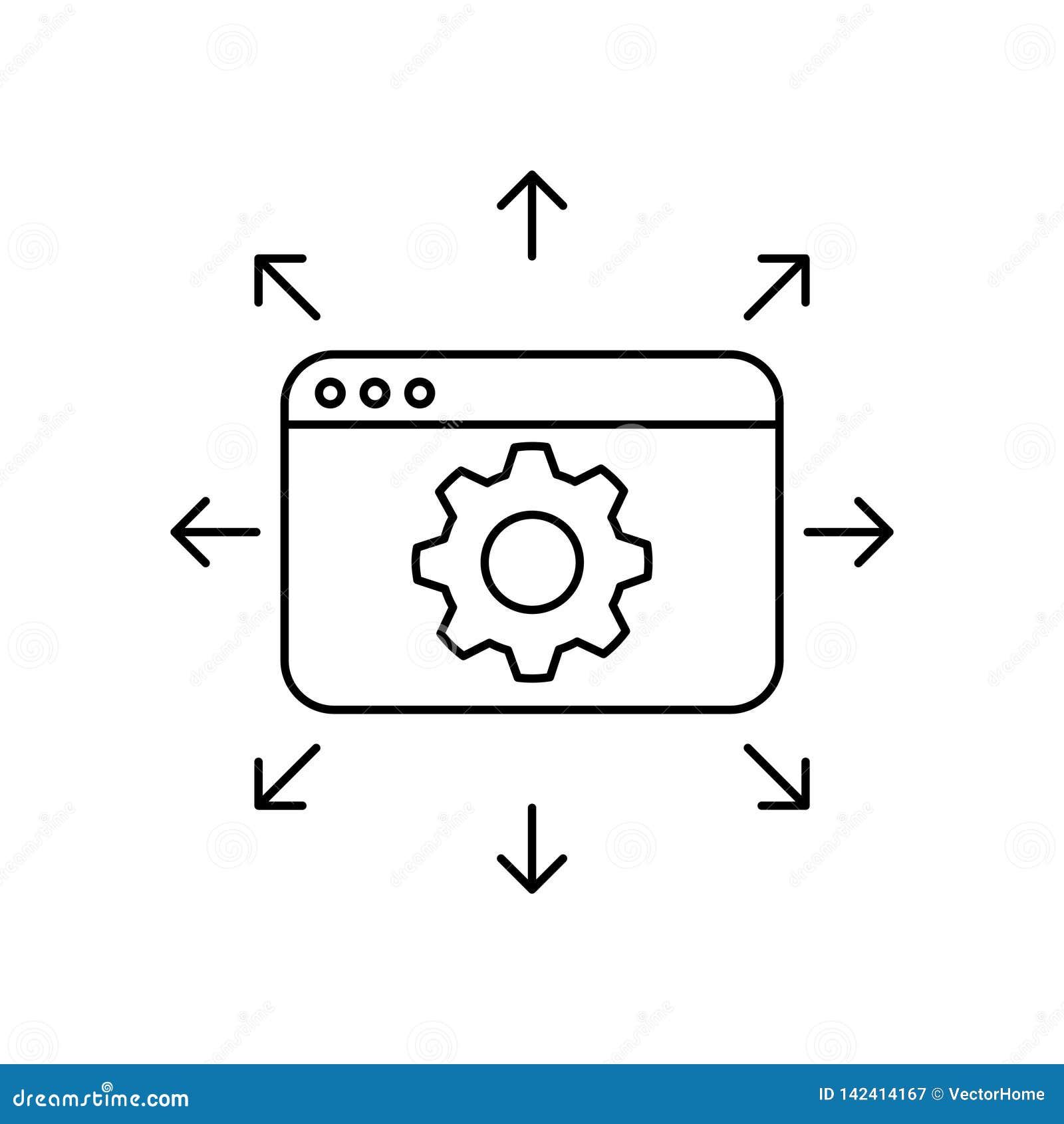 Icono Del Software En Un Fondo Blanco Ilustración del Vector ...