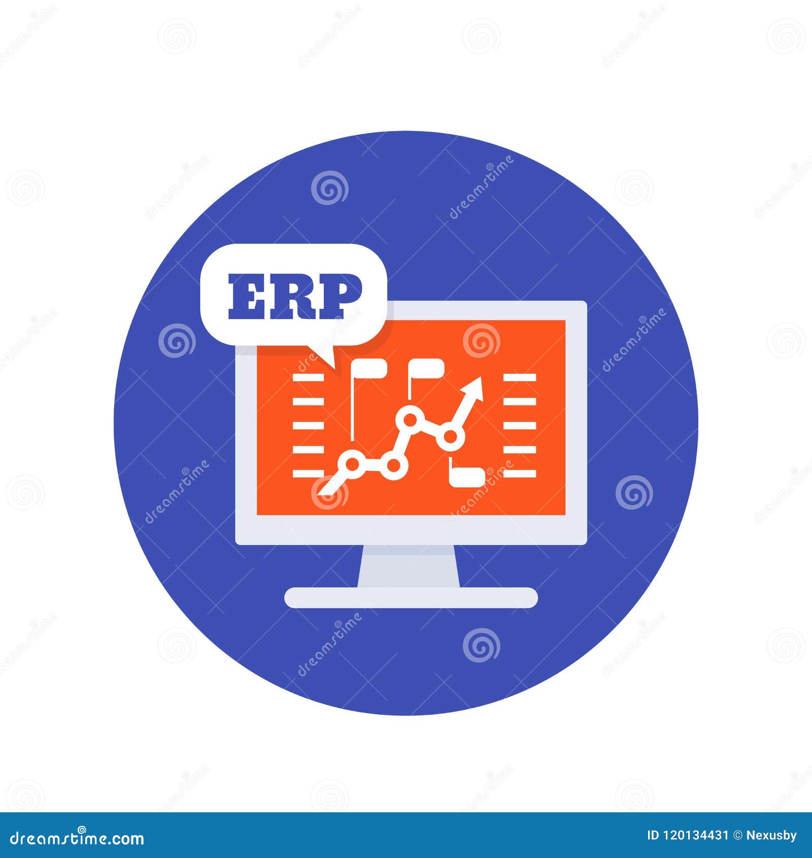 Icono Del Software Del ERP, Ejemplo Del Vector Ilustración del Vector ...