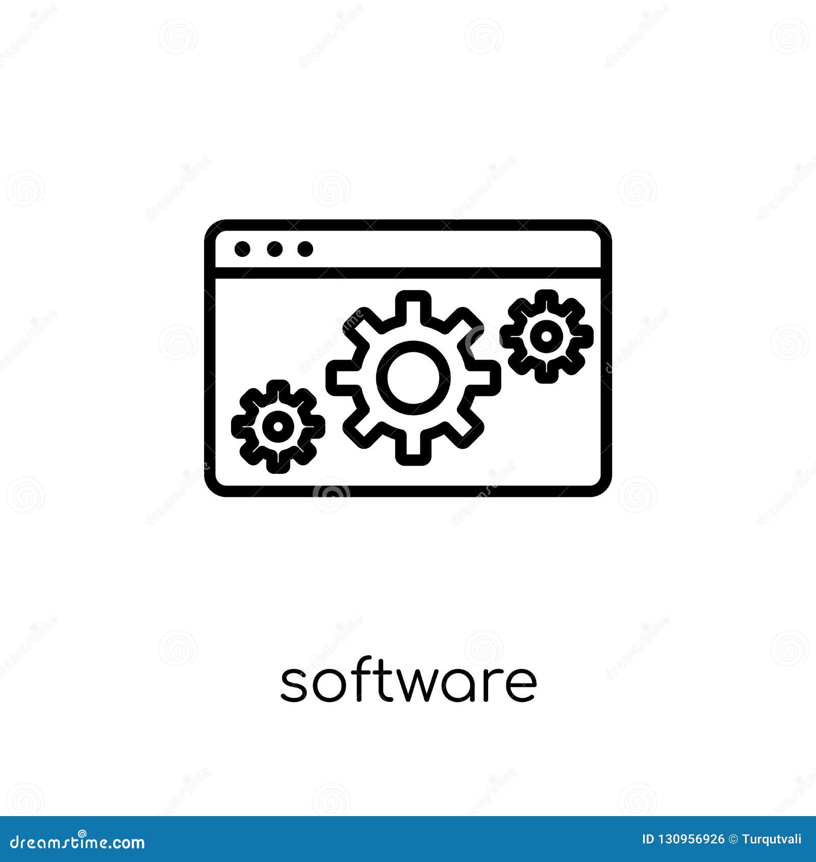 Icono Del Software Icono Linear Plano Moderno De Moda Del Software Del ...