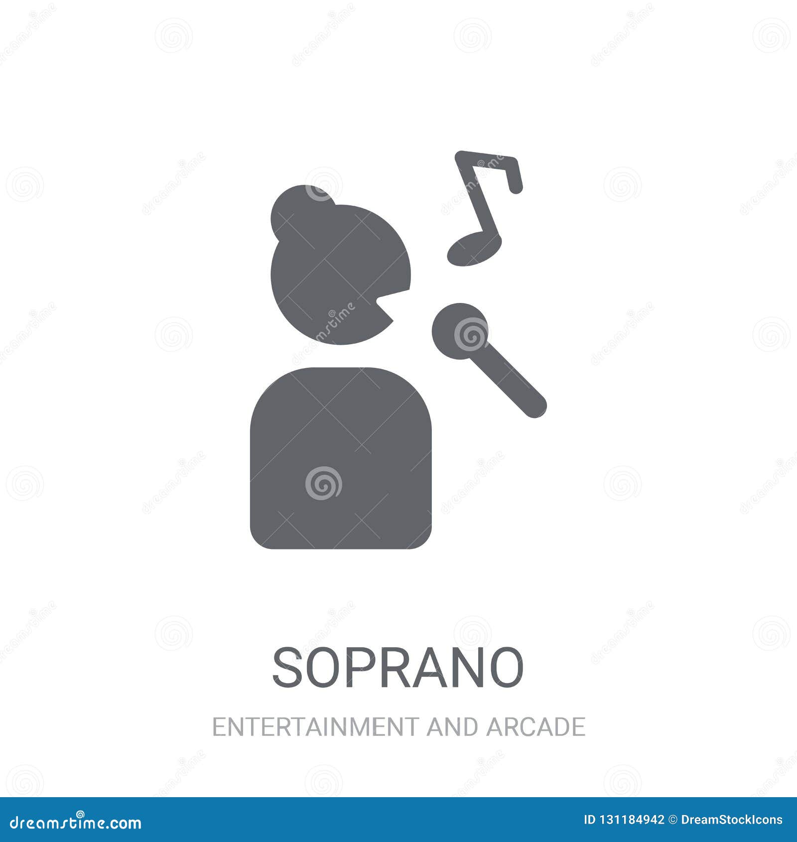 Icono del soprano ilustración del vector. Ilustración de vector - 131184942