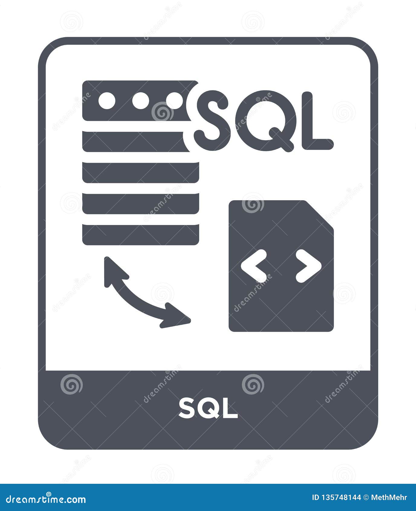 Icono Del Sql En Estilo De Moda Del Diseño Icono Del Sql Aislado En El ... Icono Del Sql En Estilo De Moda Del Diseño Icono Del Sql Aislado En El ...
