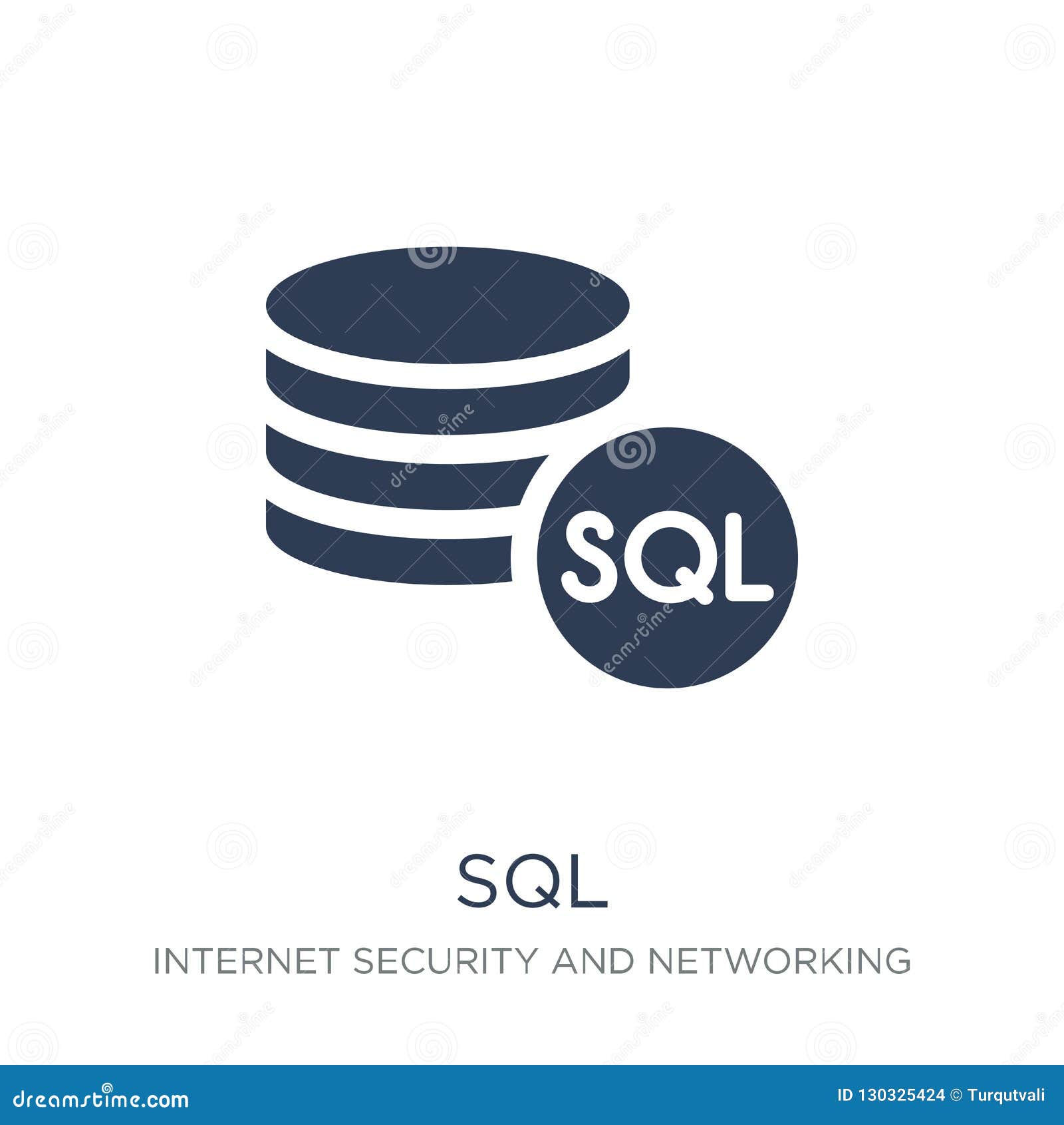 Icono Del SQL Icono Plano De Moda Del Sql Del Vector En El Fondo Blanco ...