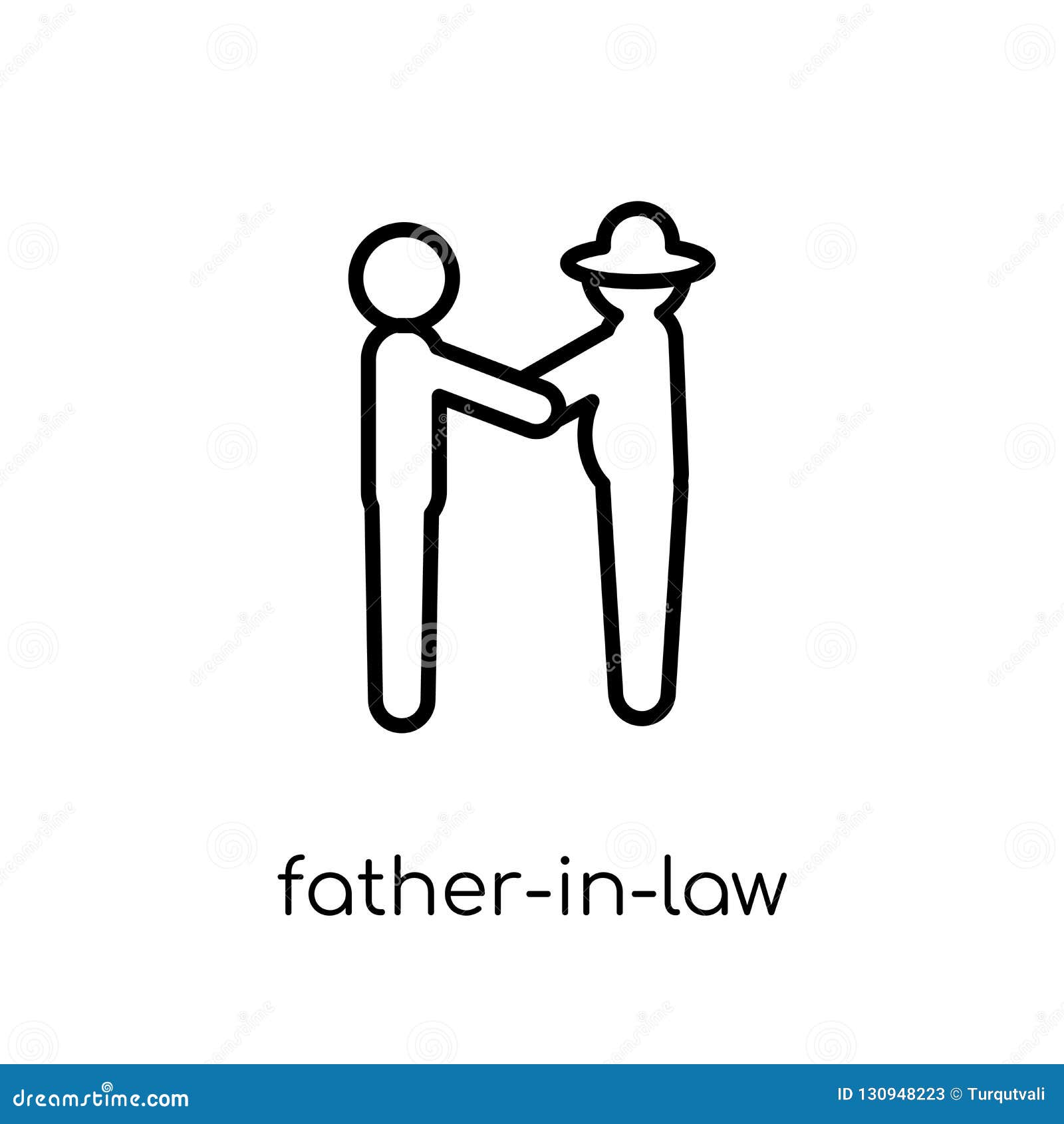 Icono Del Suegro Vector Linear Plano Moderno De Moda Padre-en-l ...