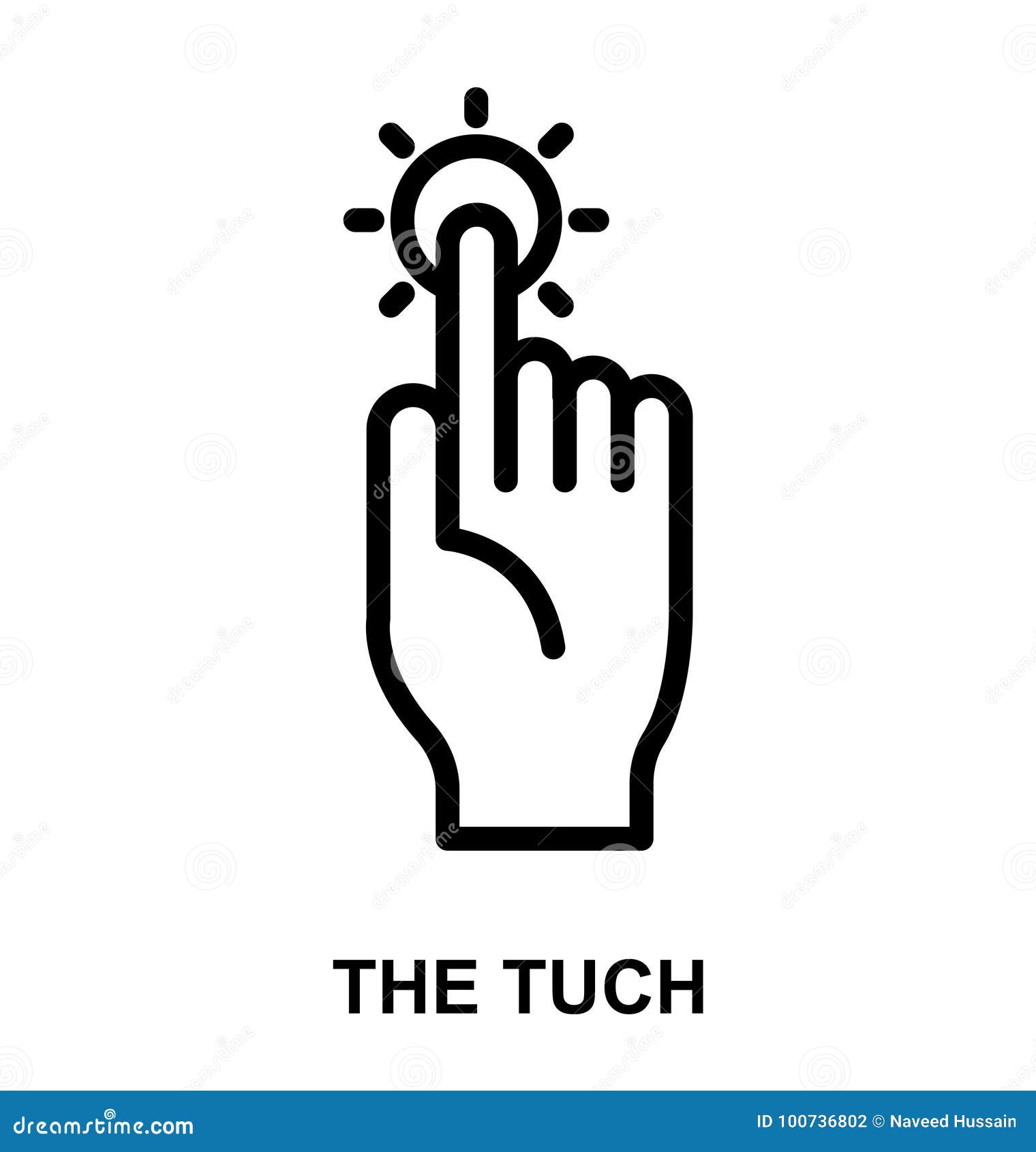 Icono del tacto stock de ilustración. Ilustración de sensaciones ...