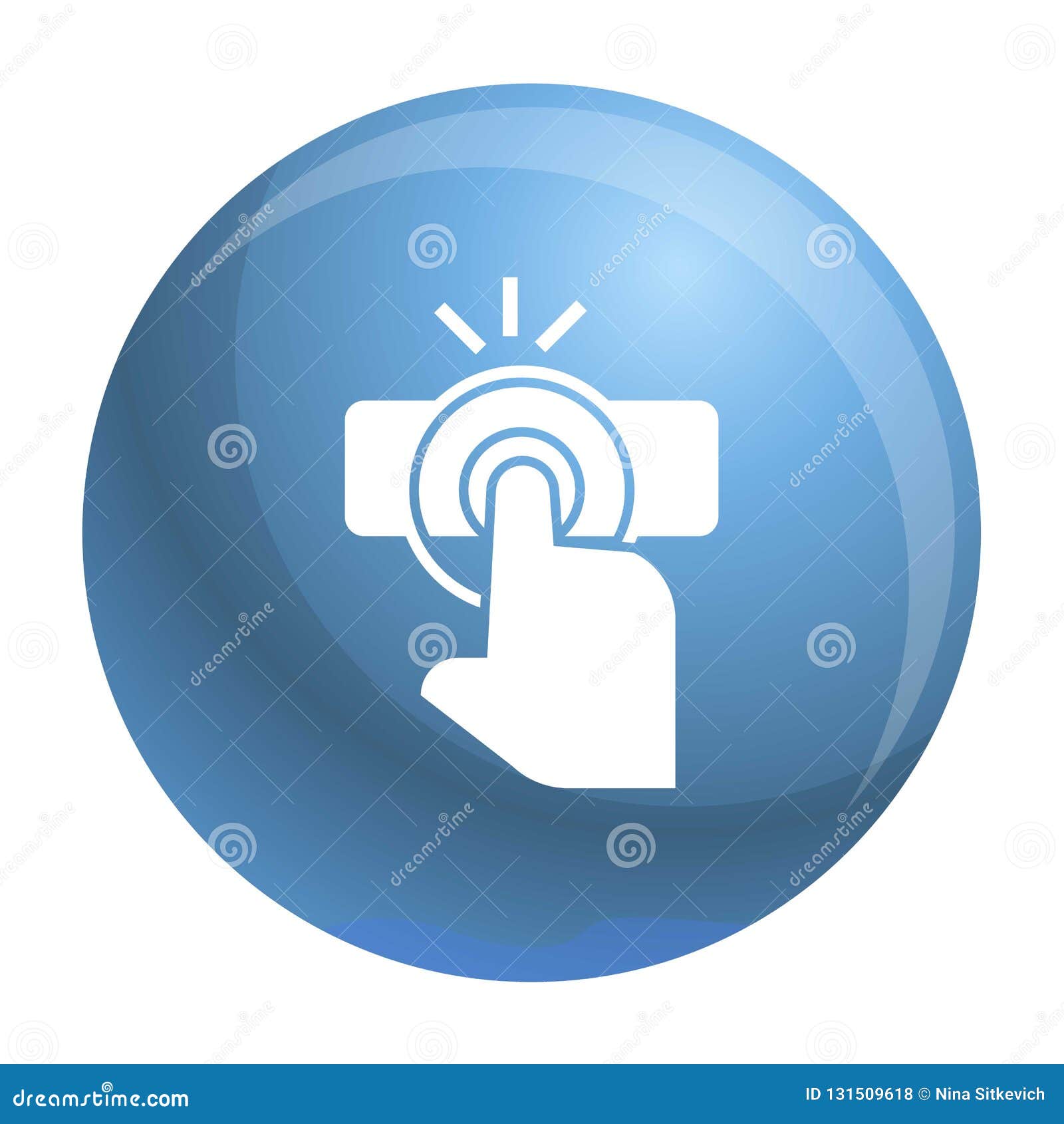 Icono Del Tacto Del Finger, Estilo Simple Ilustración del Vector ...