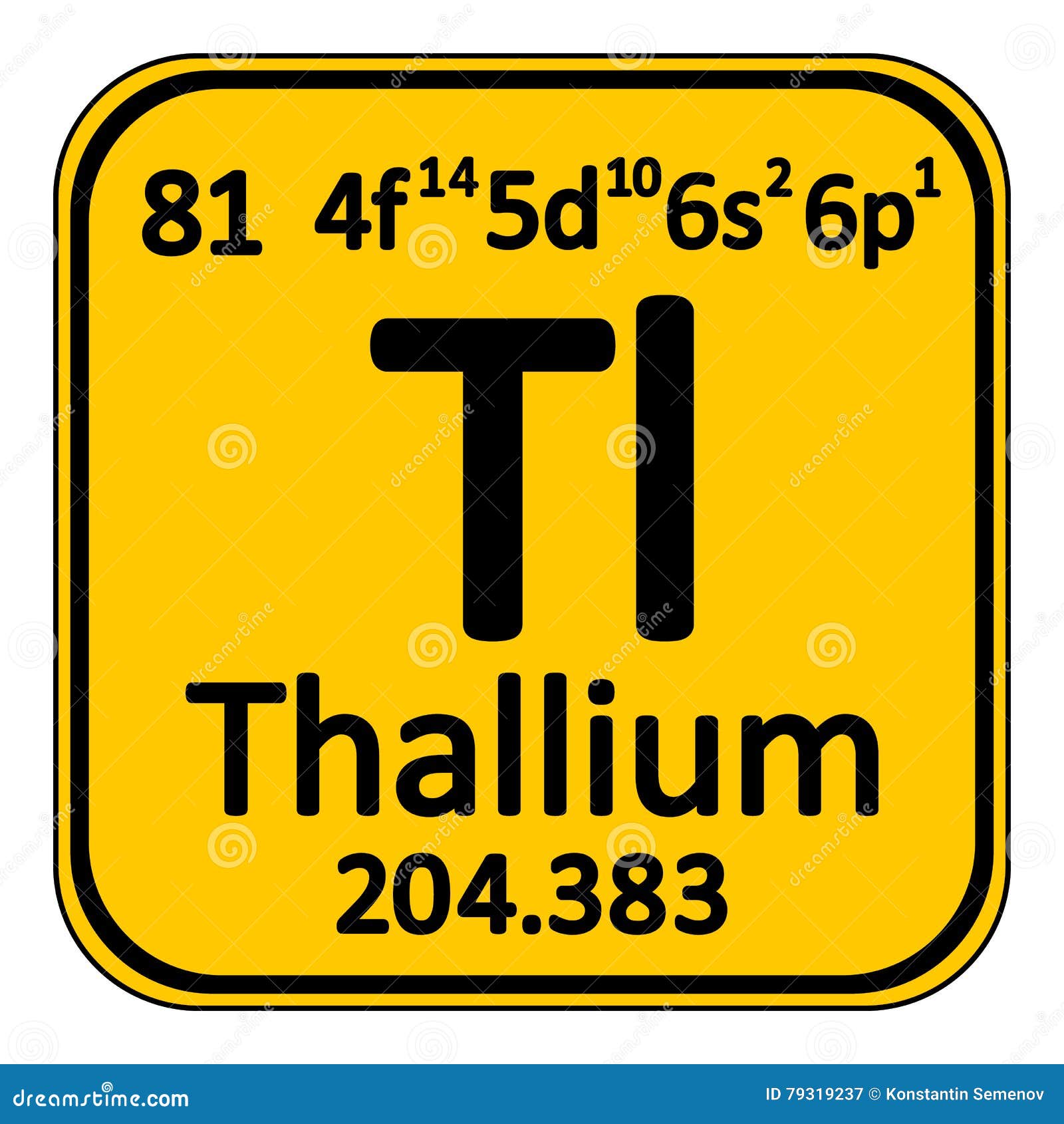 Icono Del Talio Del Elemento De Tabla Periódica Stock de ilustración ...