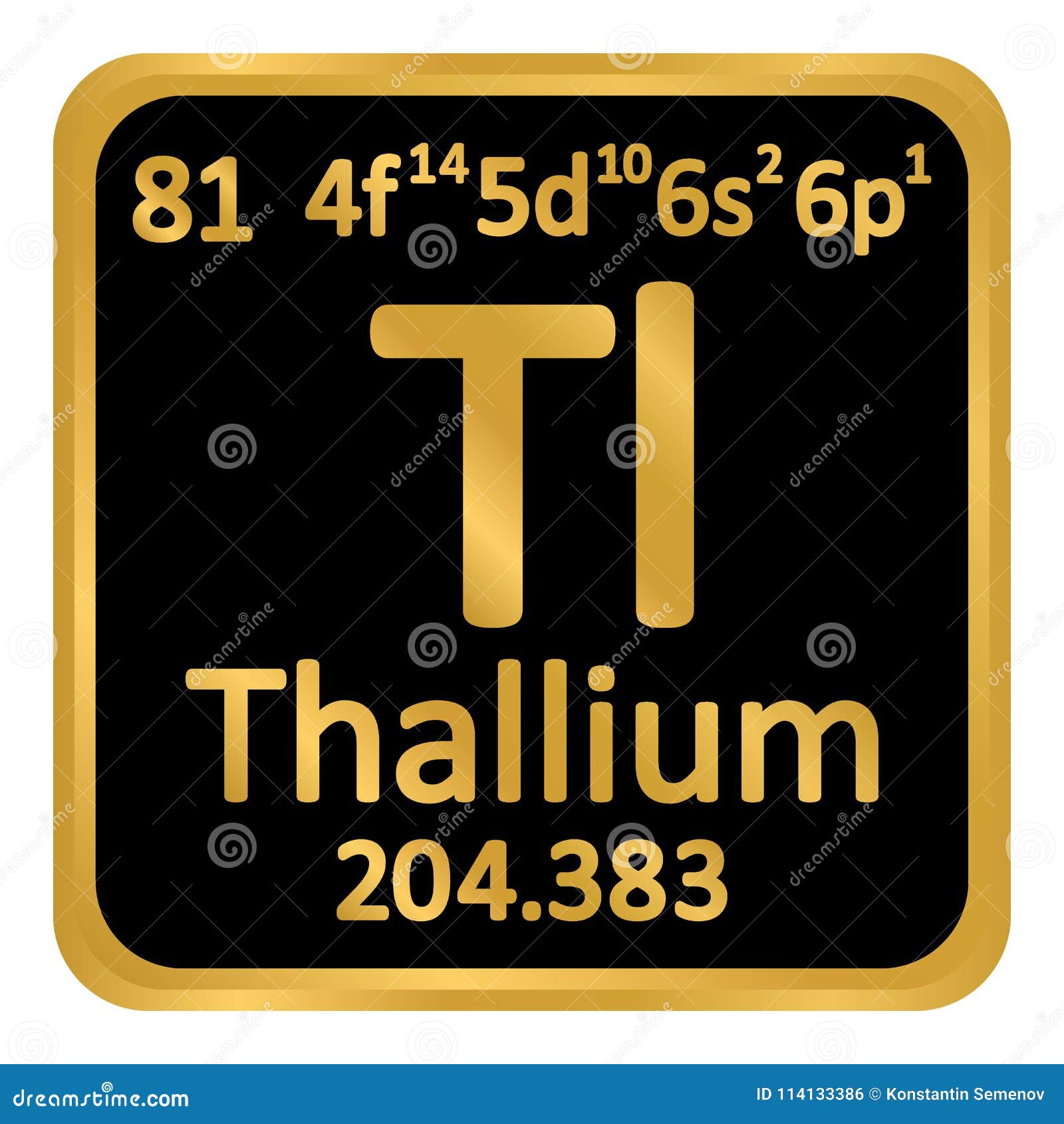 Icono Del Talio Del Elemento De Tabla Periódica Stock de ilustración ...