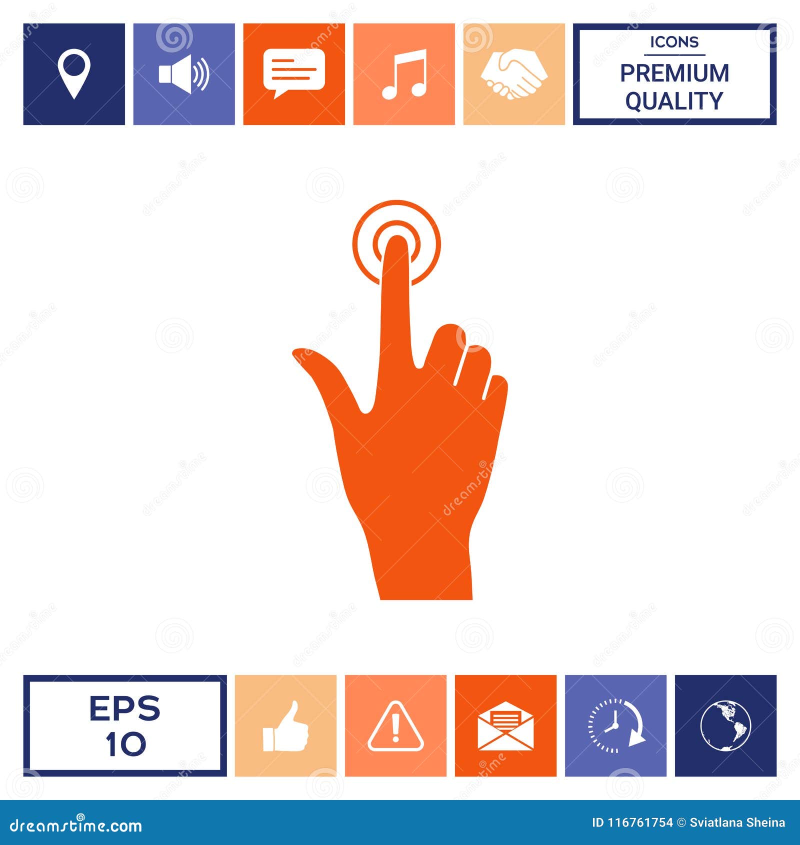 Icono Del Tecleo De La Mano Ilustración del Vector - Ilustración de ...