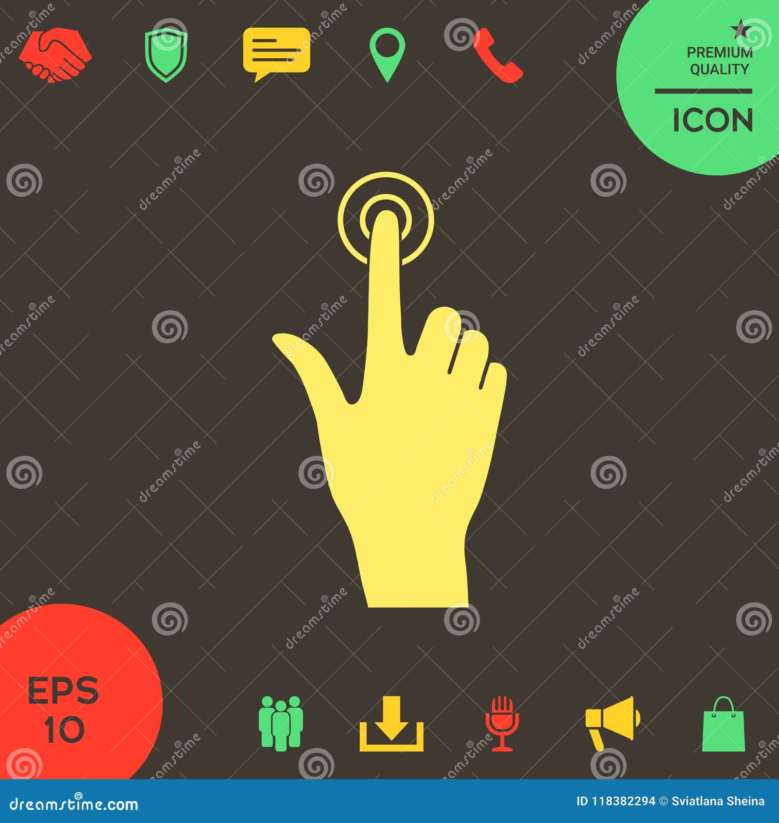 Icono Del Tecleo De La Mano Ilustración del Vector - Ilustración de ...