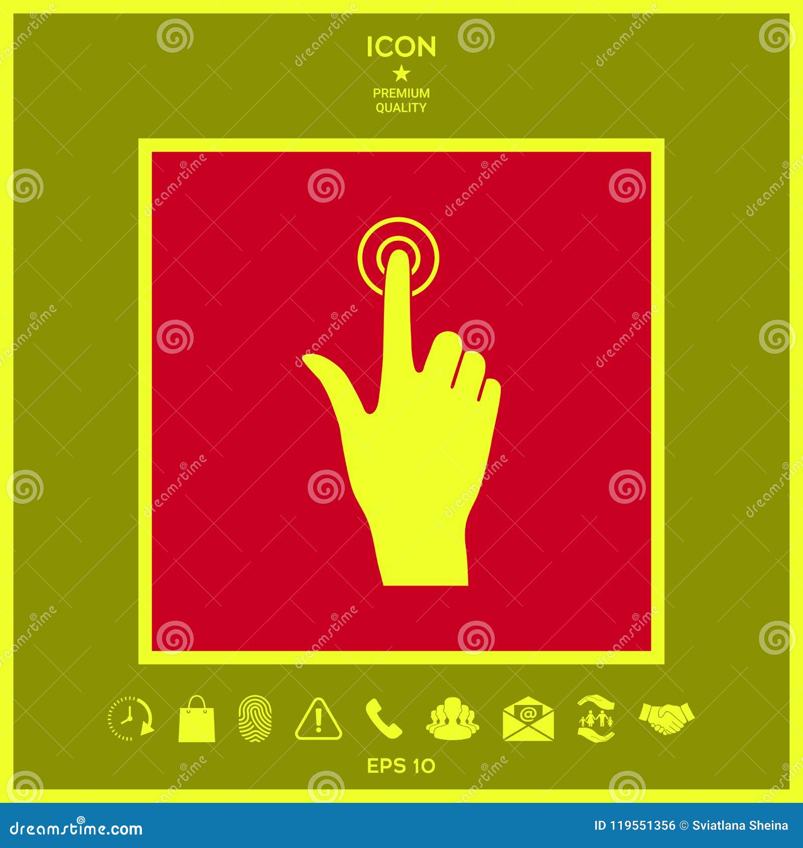 Icono Del Tecleo De La Mano Ilustración del Vector - Ilustración de ...