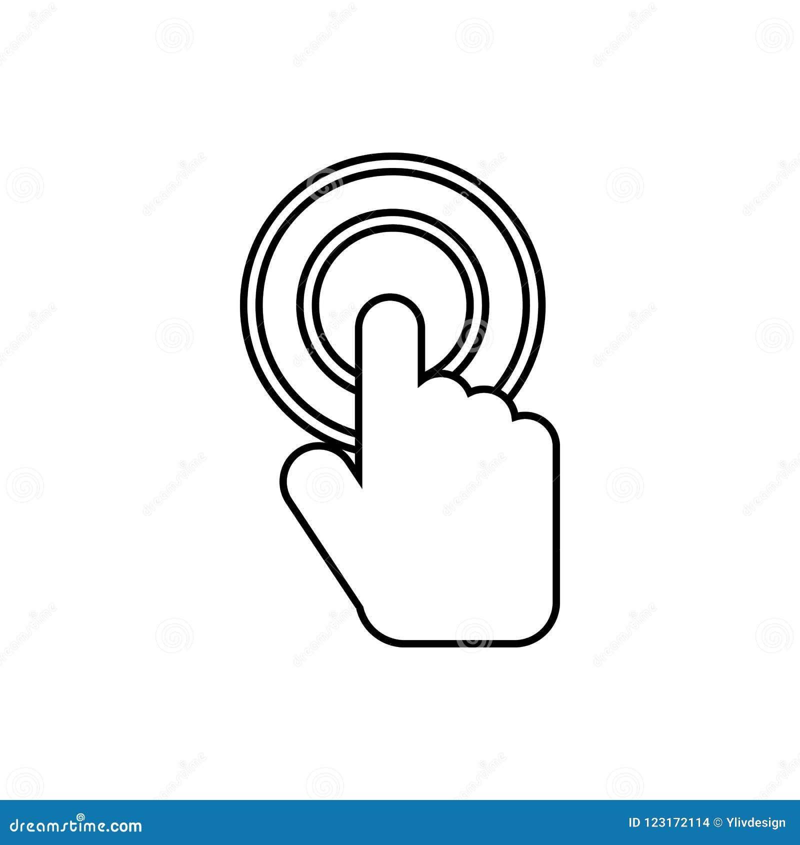 Icono Del Tecleo, Estilo Del Esquema Stock de ilustración - Ilustración ...